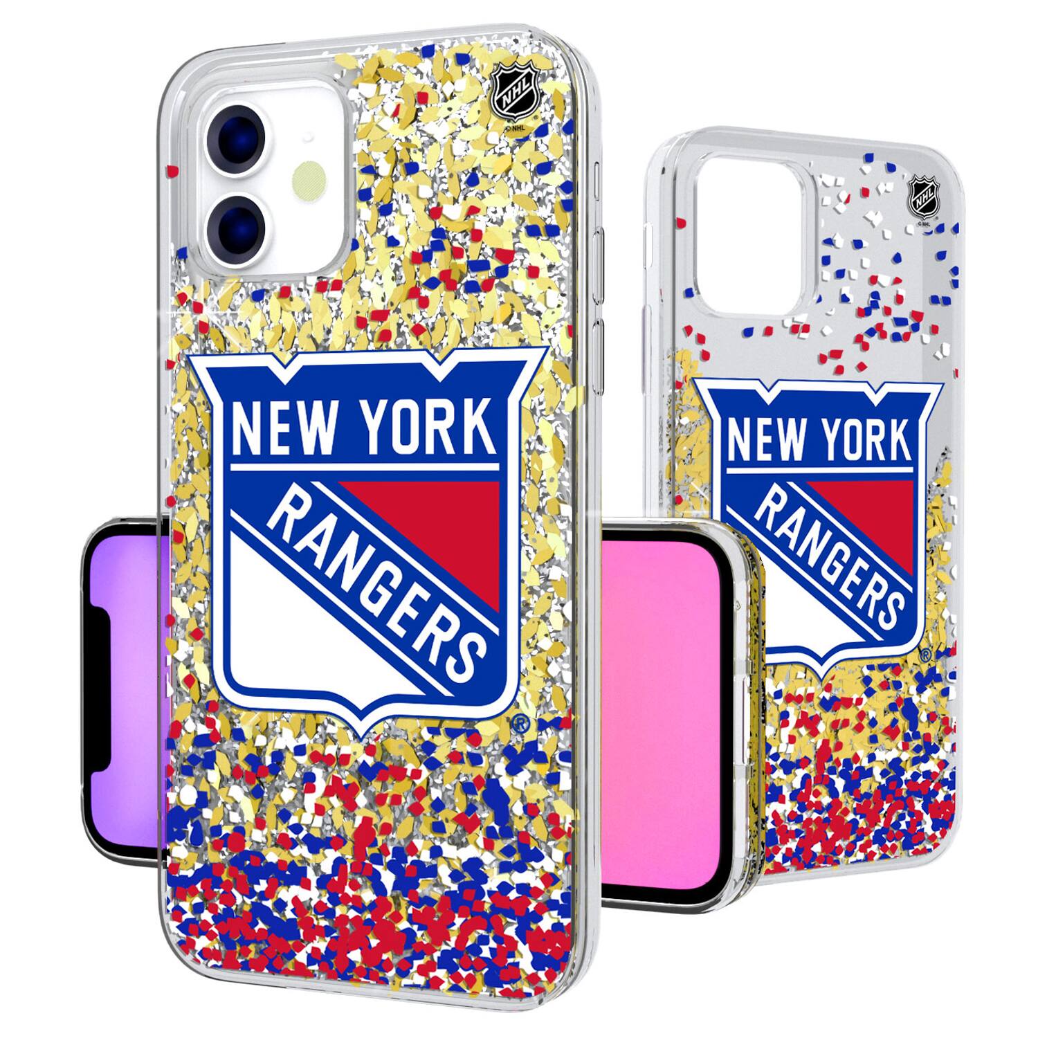 Keyscaper NHL New York Rangers iPhone Confetti Glitter Case 16 Pro ...