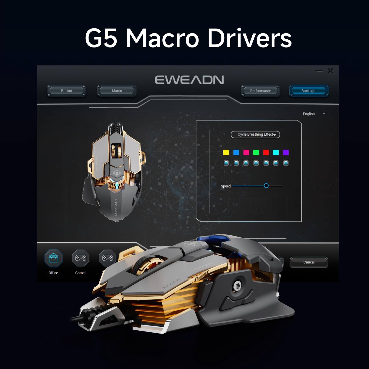 Cedar Assembly Eweadn G5 Wired Gaming Mouse Rgb Computer Adjustable Dpi ...