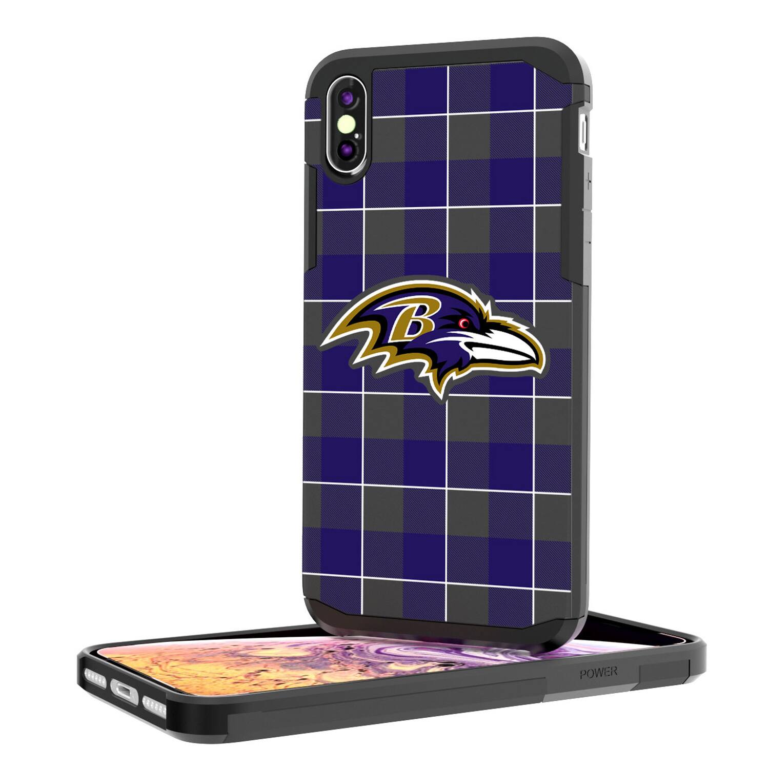Keyscaper NFL Baltimore Ravens iPhone Rugged Plaid Design Case 13 Pro ...