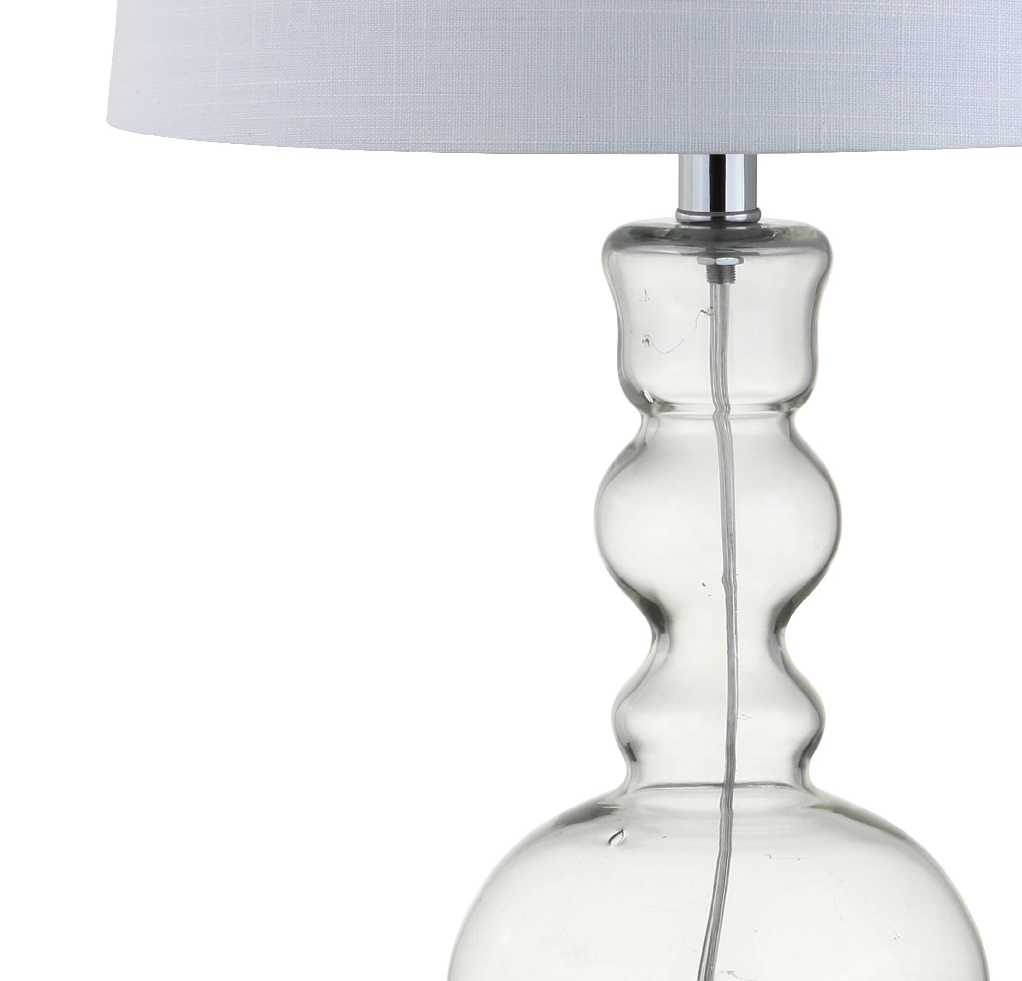 Jonathan Y Genie 28.5" Glass LED Table Lamp, (Set of 2) Clear JYL1061 ...