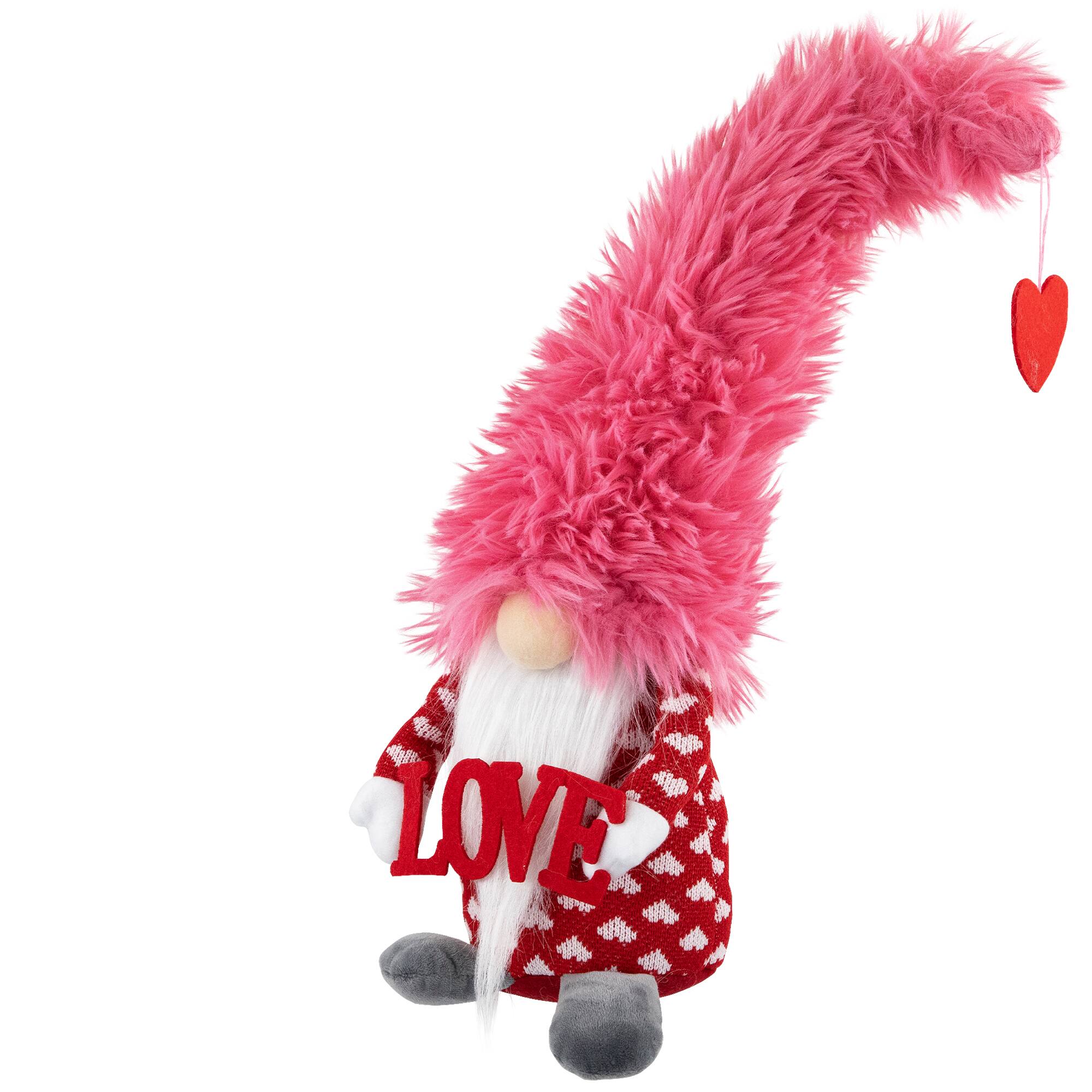 Northlight Fuzzy Love Valentine's Day Gnome 18" Pink 35118108 - Best Buy