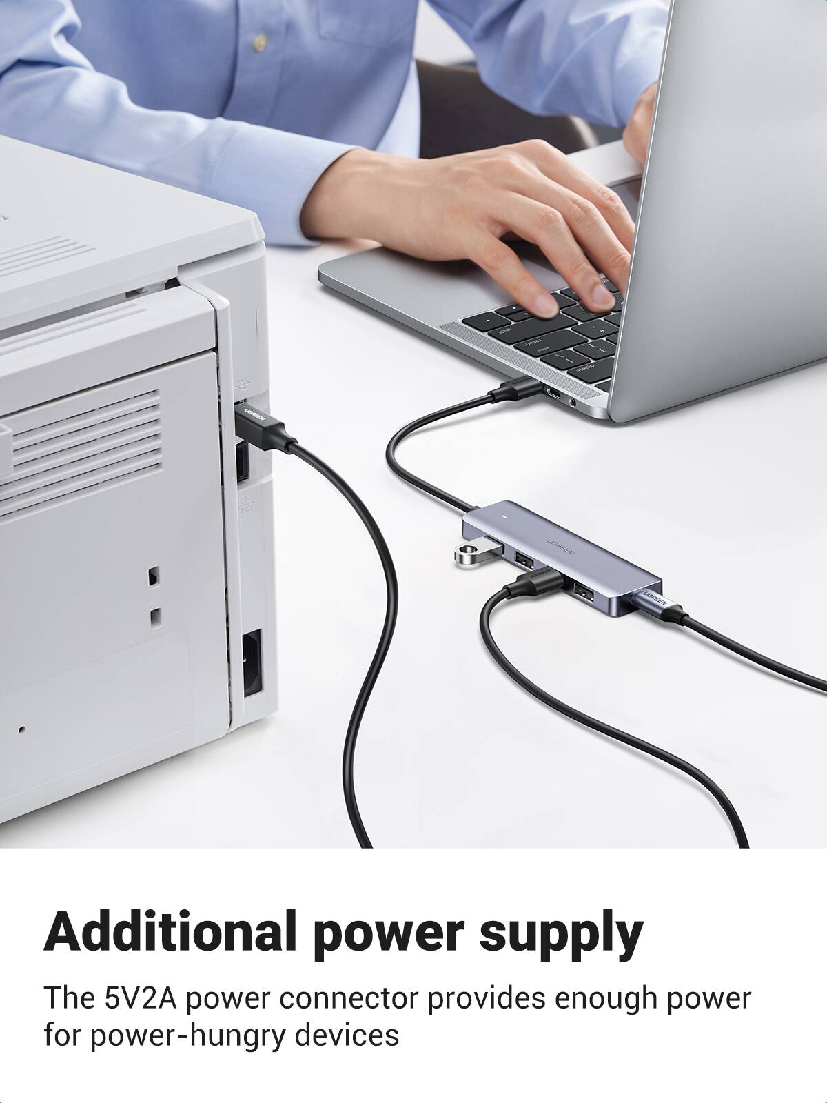 UGREEN 4 in 1 USB Hub, USB A 3.0 Splitter with Type C Power Port ...