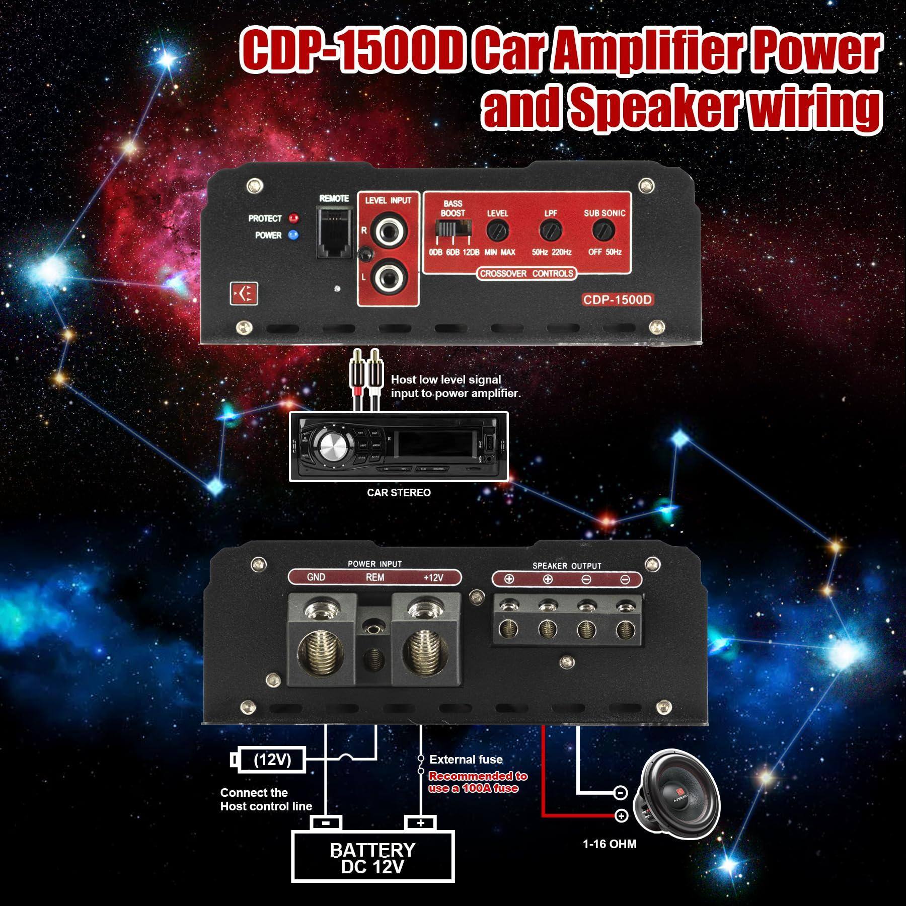 TECH SAFARI Hyanka Cdp 1500d 1 channel Class D Car Audio Subwoofer ...