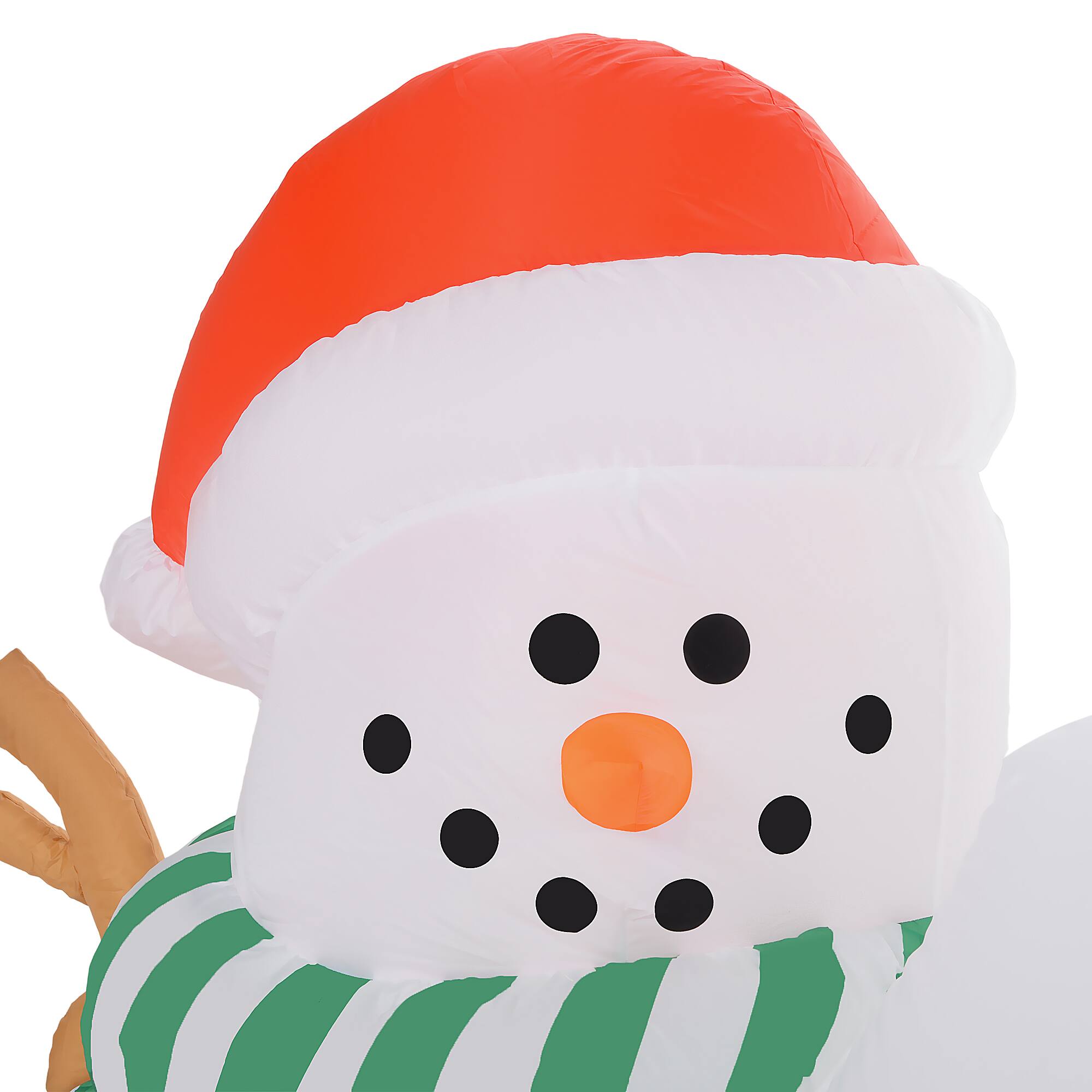 Outsunny 8.2ft Inflatable Three Stacked Snowmen with Colorful LEDs ...