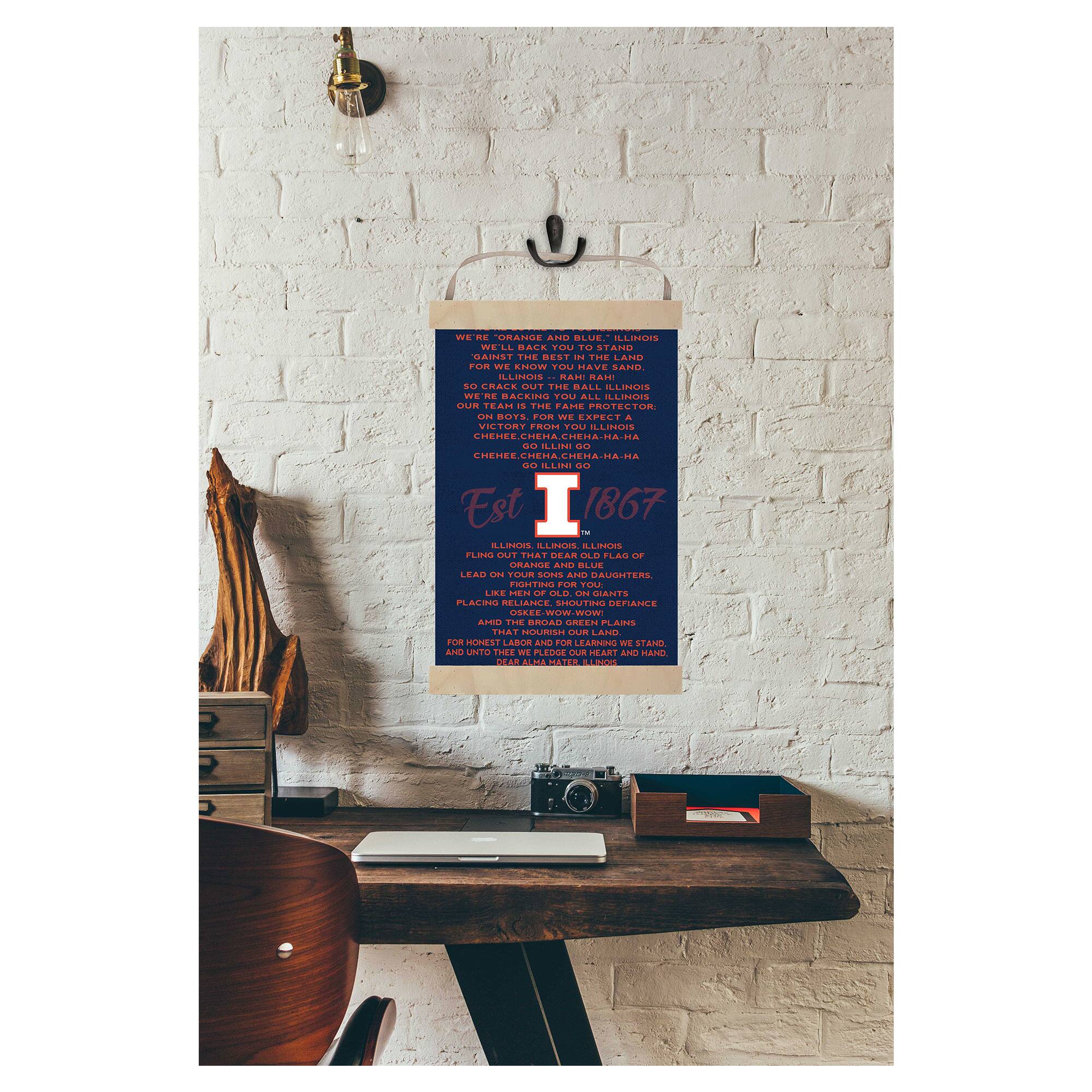 Jardine Illinois Fighting Illini Fight Song Banner Sign Navy 4941674 ...