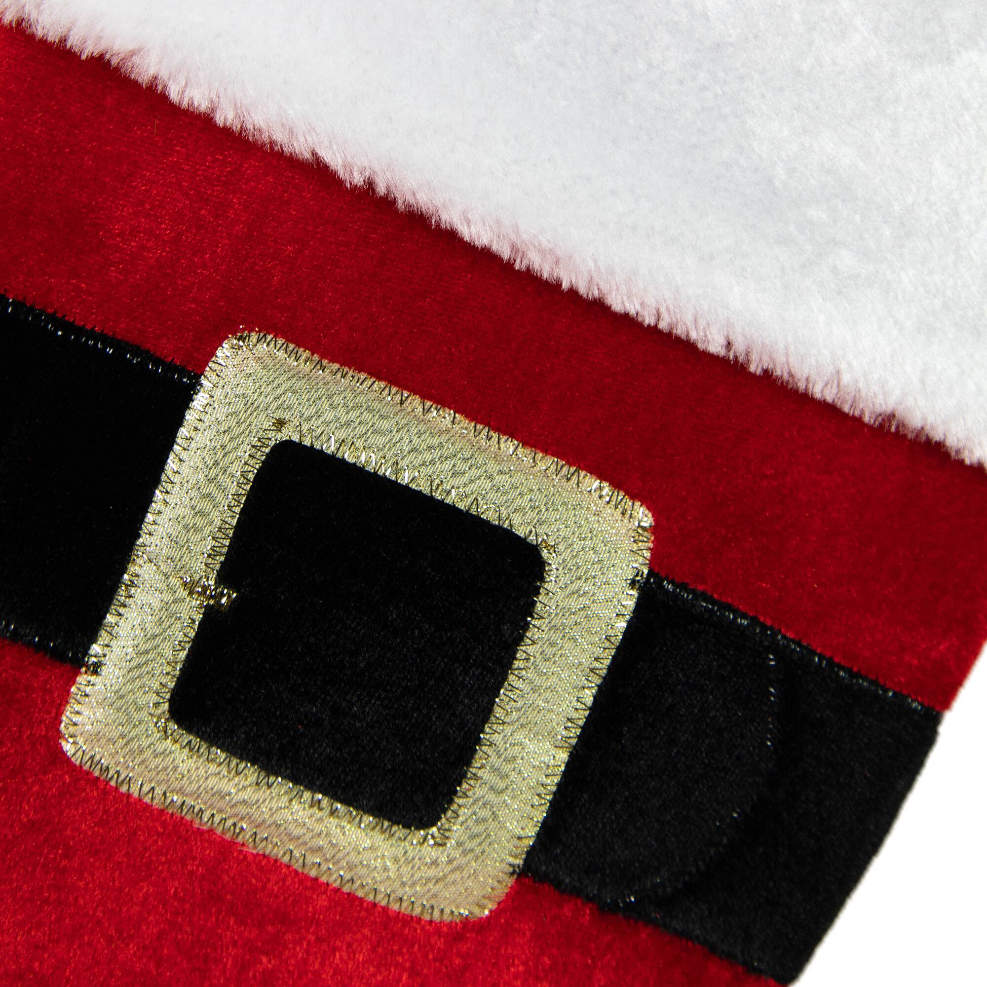 Northlight 20" and White Velveteen Santa Claus Belt Buckle Christmas ...