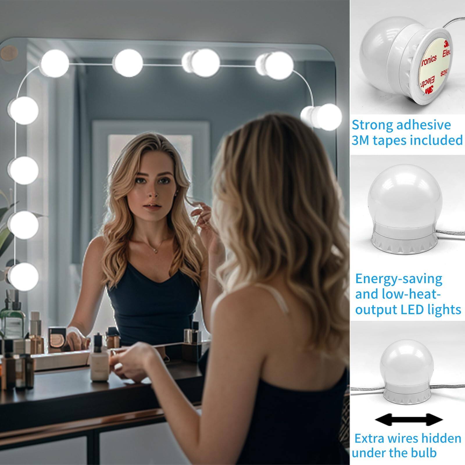 Dazzling Pops Led Vanity Mirror Lights With Dimmable Bulbs k k k ...