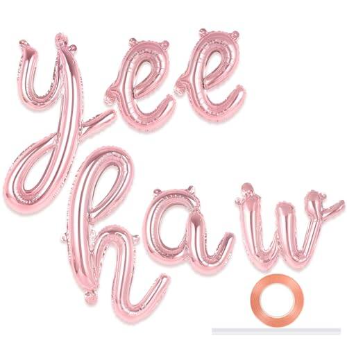 DORLUKFU 16 Inch Yee Haw Balloons, Yee Haw Banner Yeehaw Aluminum Foil ...
