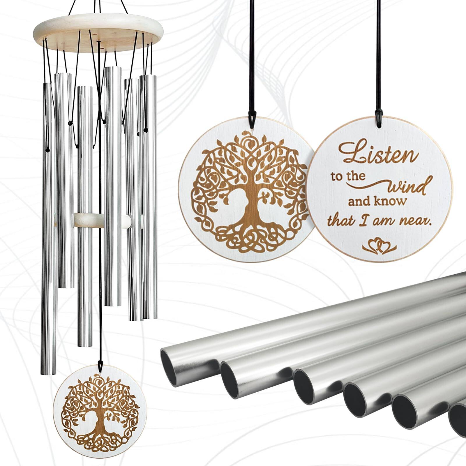 Fabibe Wind Chimes For Outside With Spinner Mandala Lucky Star 33 ...