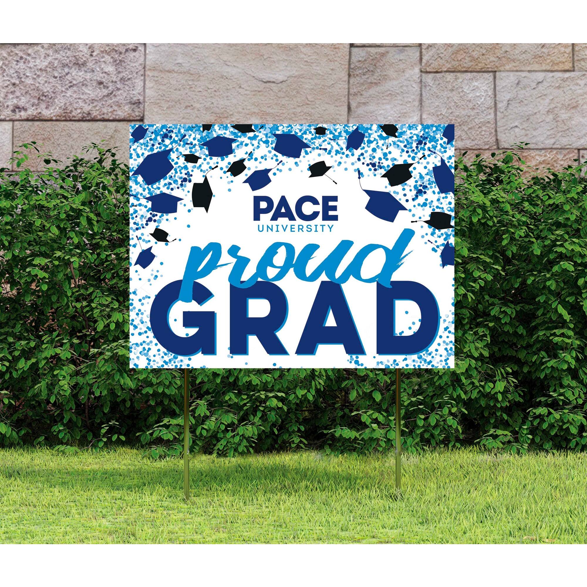 Jardine Pace University Setters 18" x 24" Proud Grad Yard Sign White ...