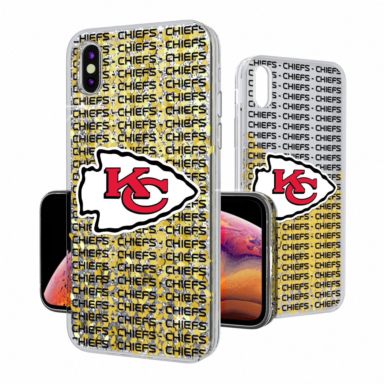 Keyscaper NFL Kansas City Chiefs iPhone Text Backdrop Design Glitter ...