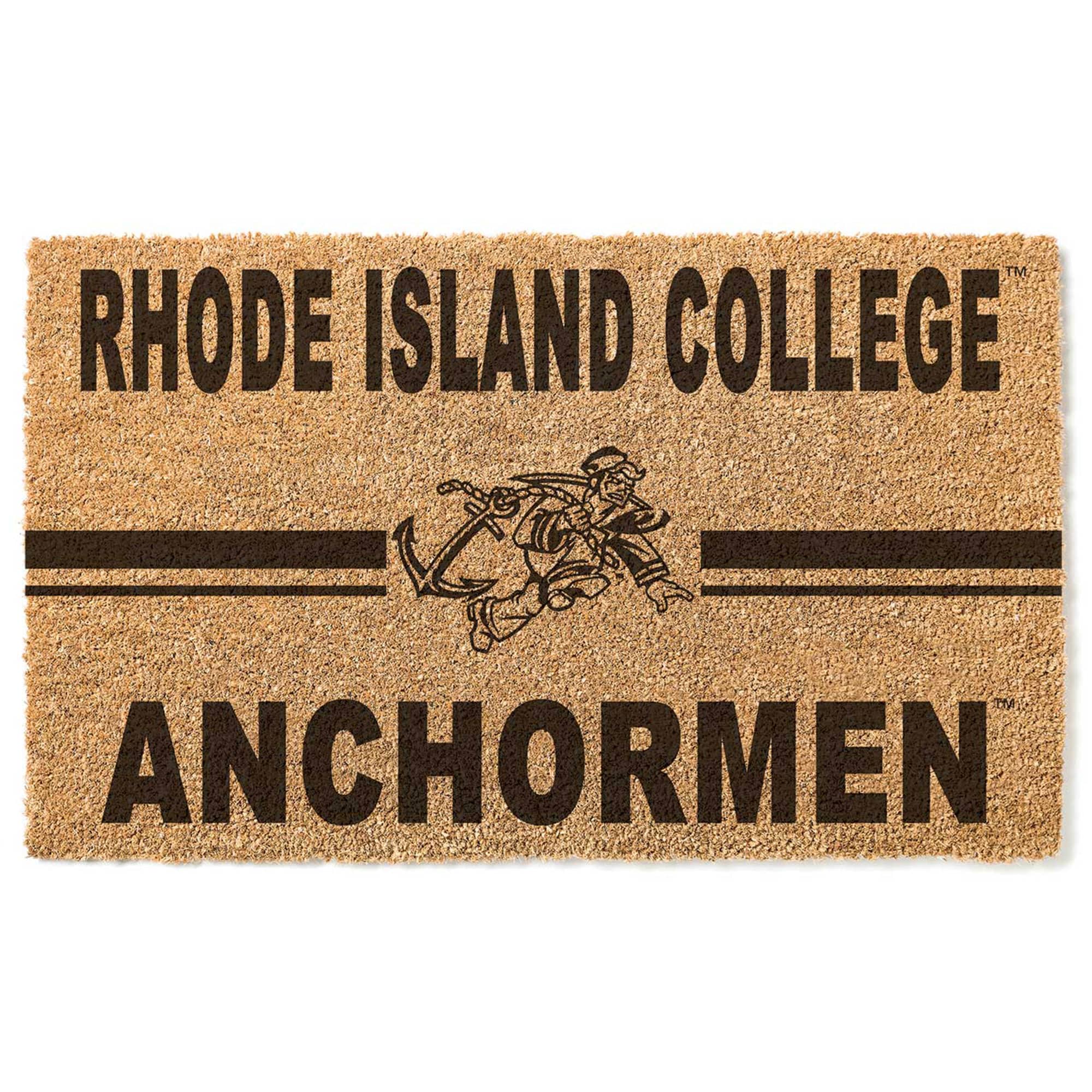Jardine Rhode Island Anchormen 18" x 30" Team Logo Doormat Brown ...