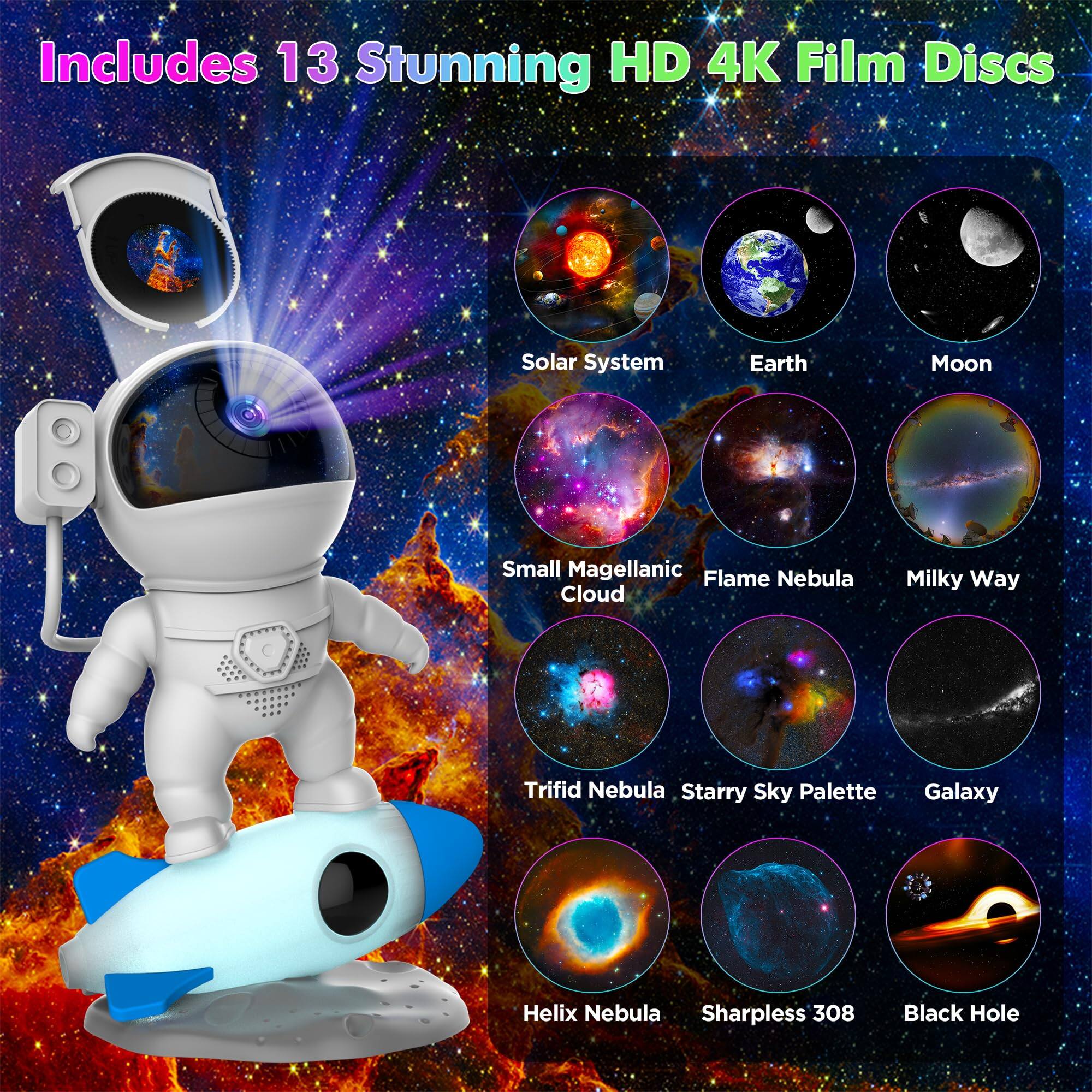 The Best Inks Star Projector Astronaut Galaxy For Bedroom 12 In 1 Hd ...