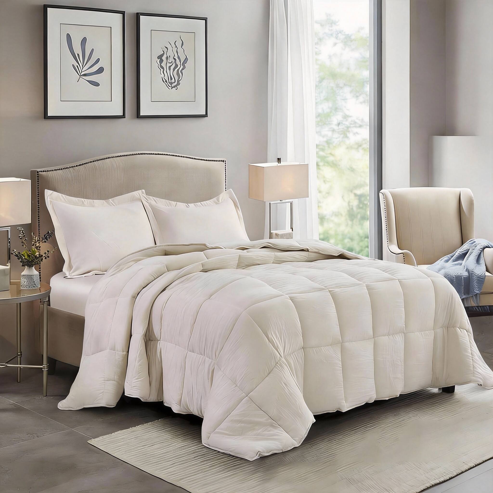 METALTON Comforter Set All Season Reversible Down Alternative Bedding ...