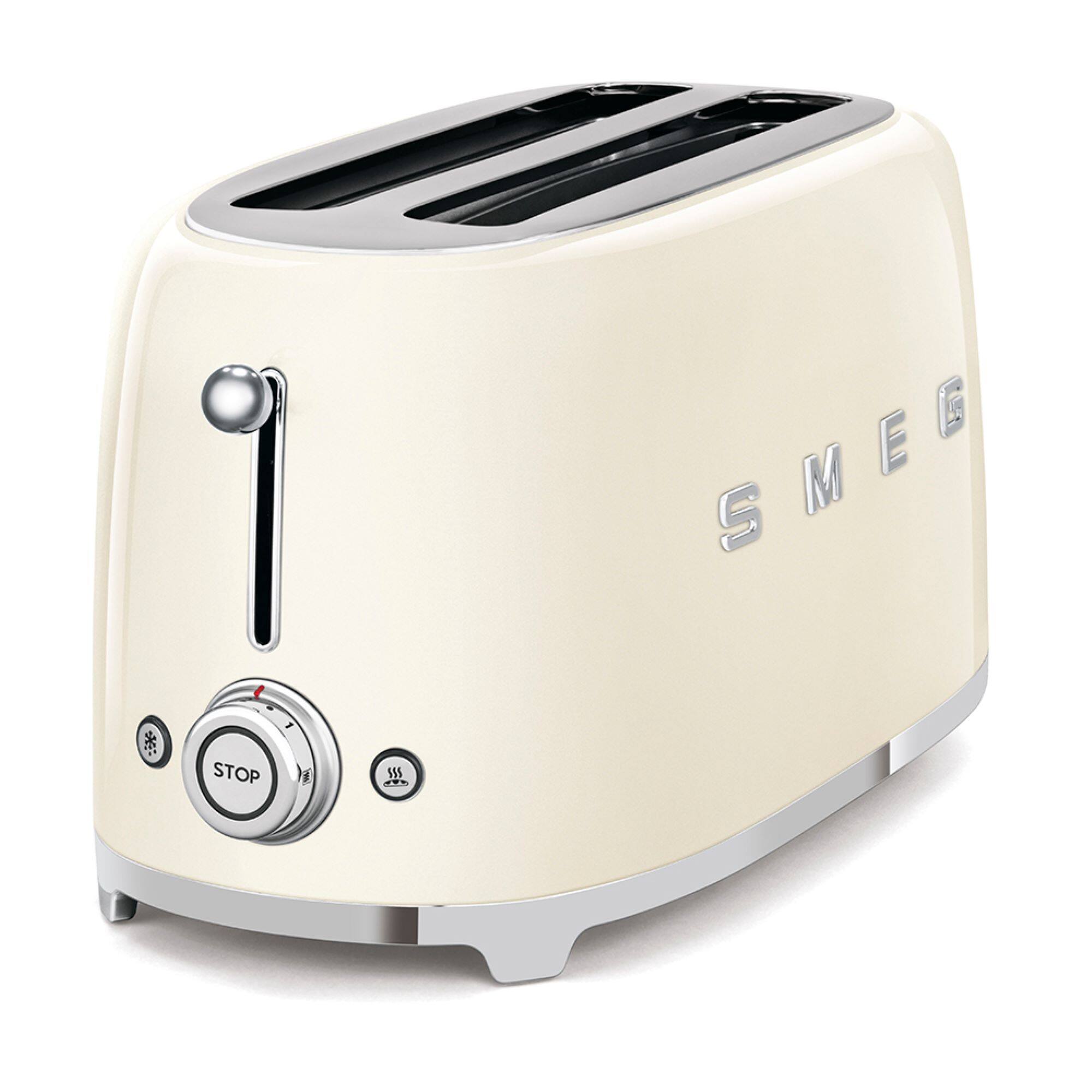 SMEG TSF02 4 Slice Long Wide Slot Toaster Cream TSF02CRUS - Open Box ...