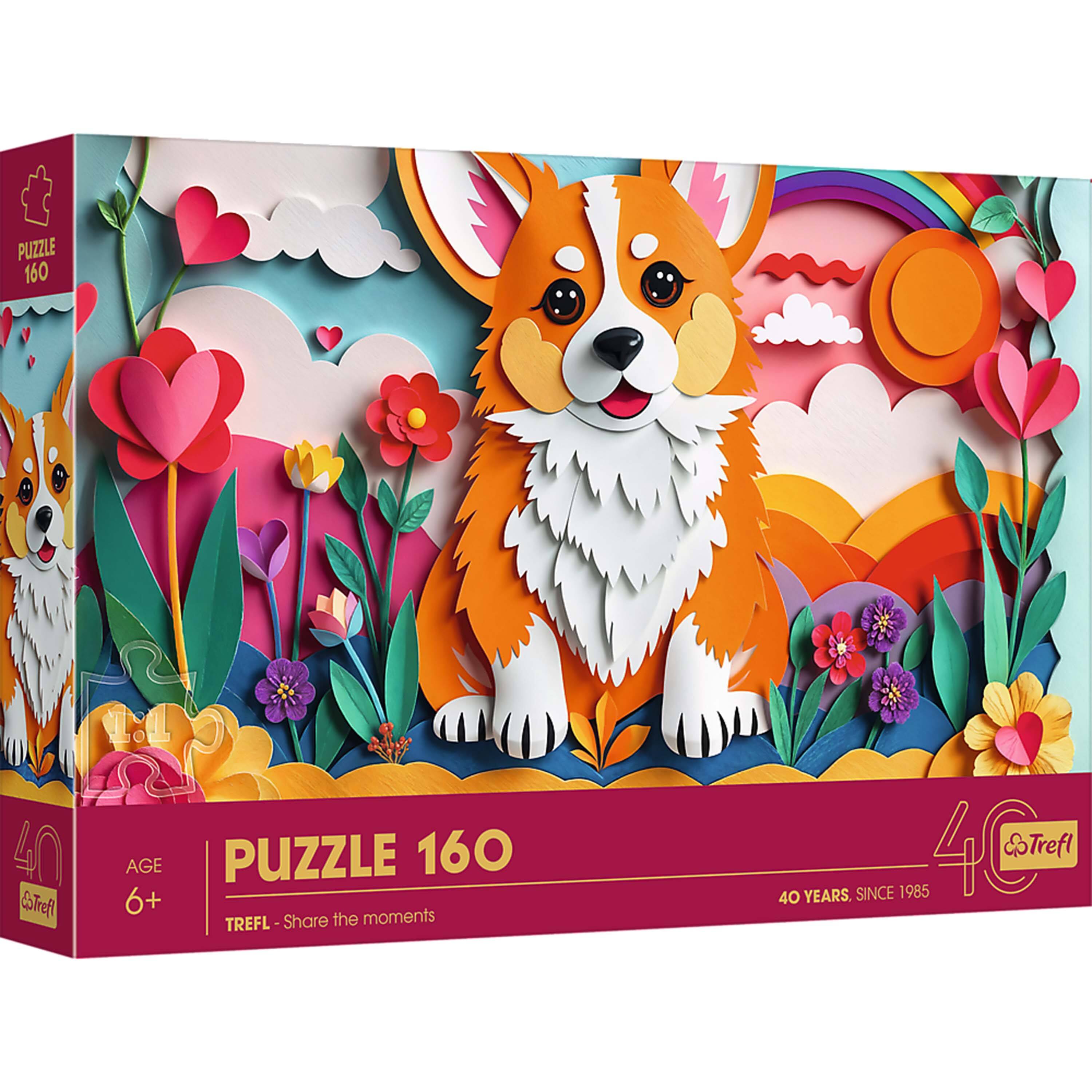 Trefl Kids 40th Anniversary Little Dog 160 Piece Paper Art Puzzle 40050 ...