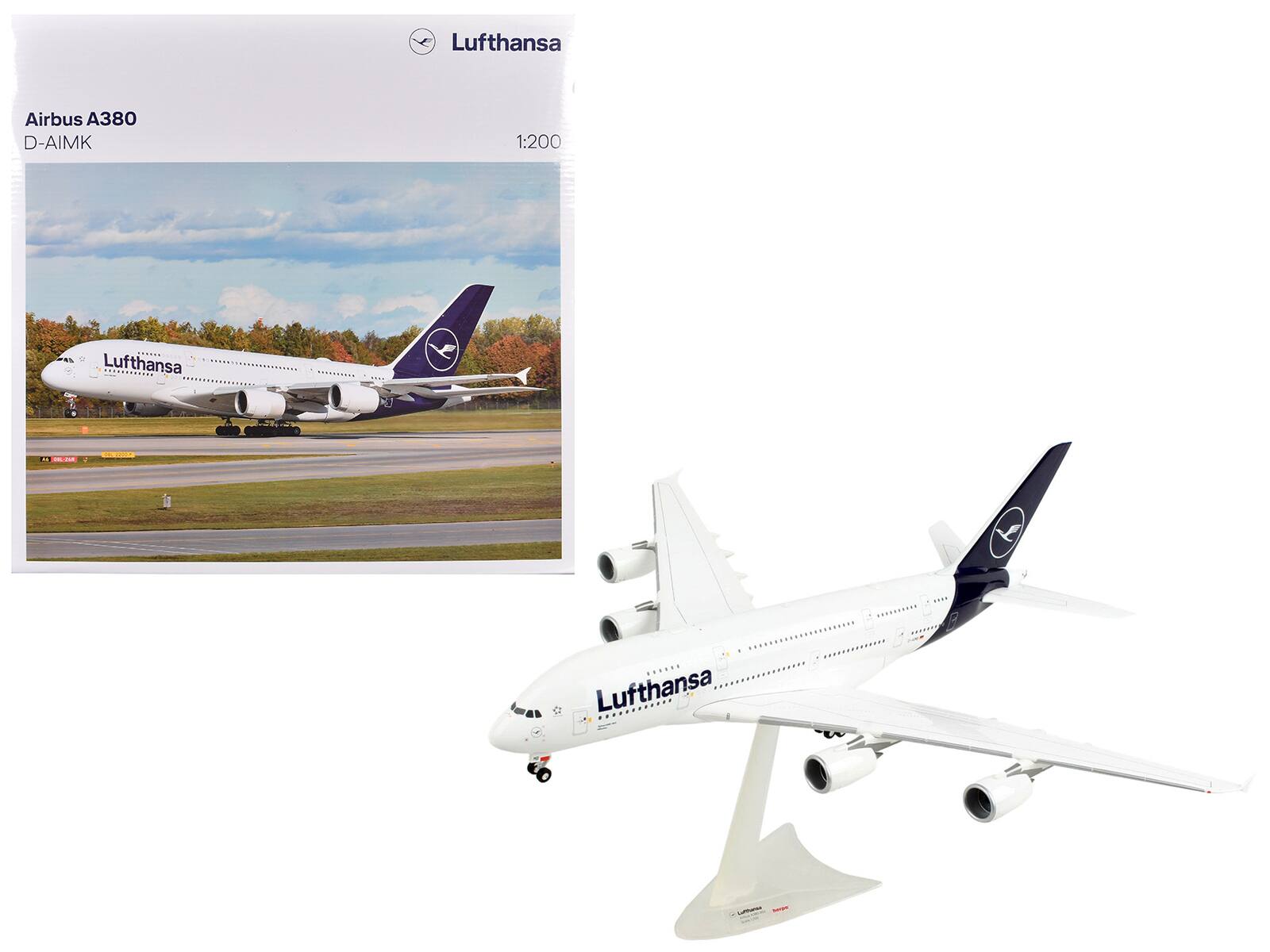 Airbus A380 Commercial Aircraft "Lufthansa" (D AIMK) Tail 1/200 Plastic ...