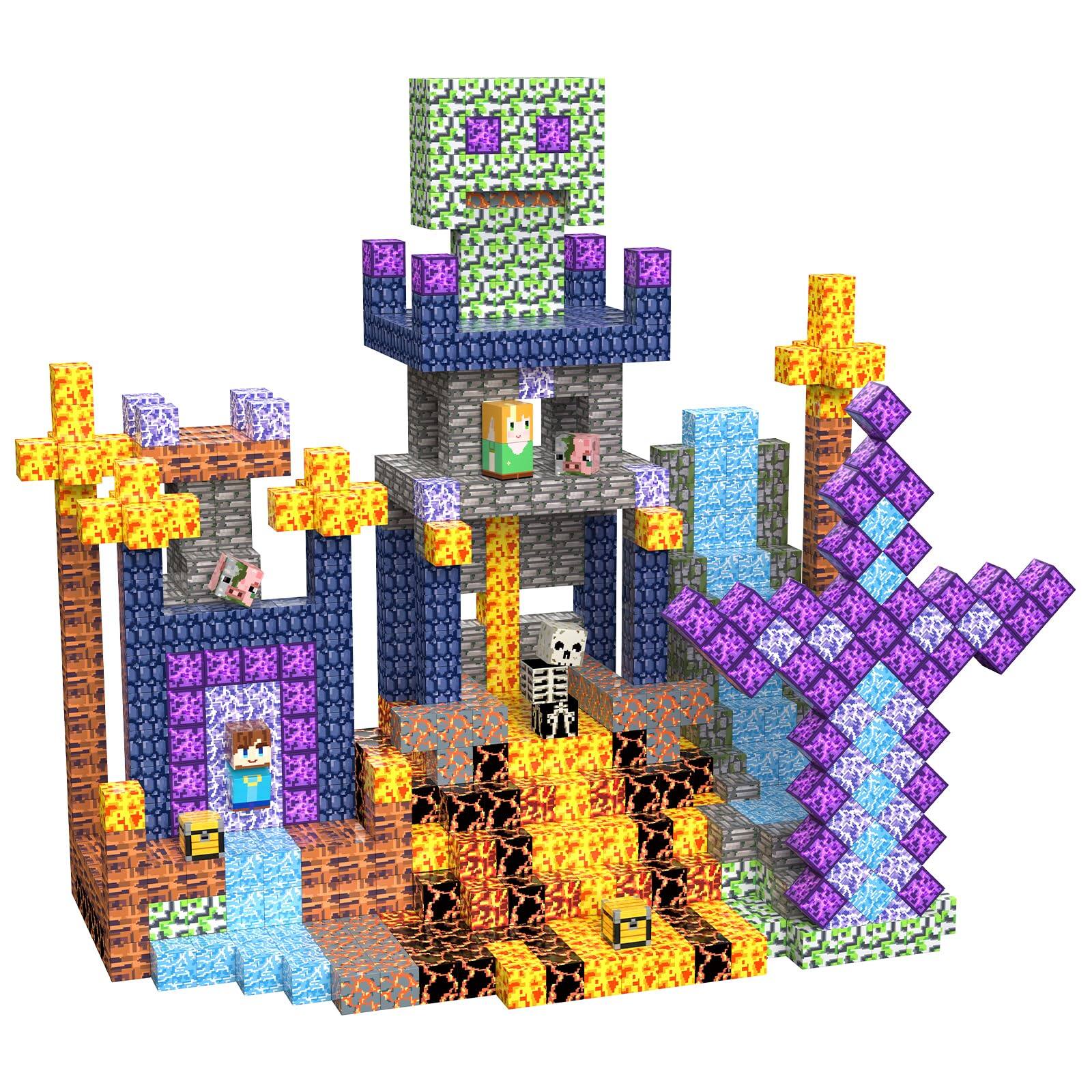 Leash Valley 100 Magnetic Blocks Building Toys For Stacking Stem ...