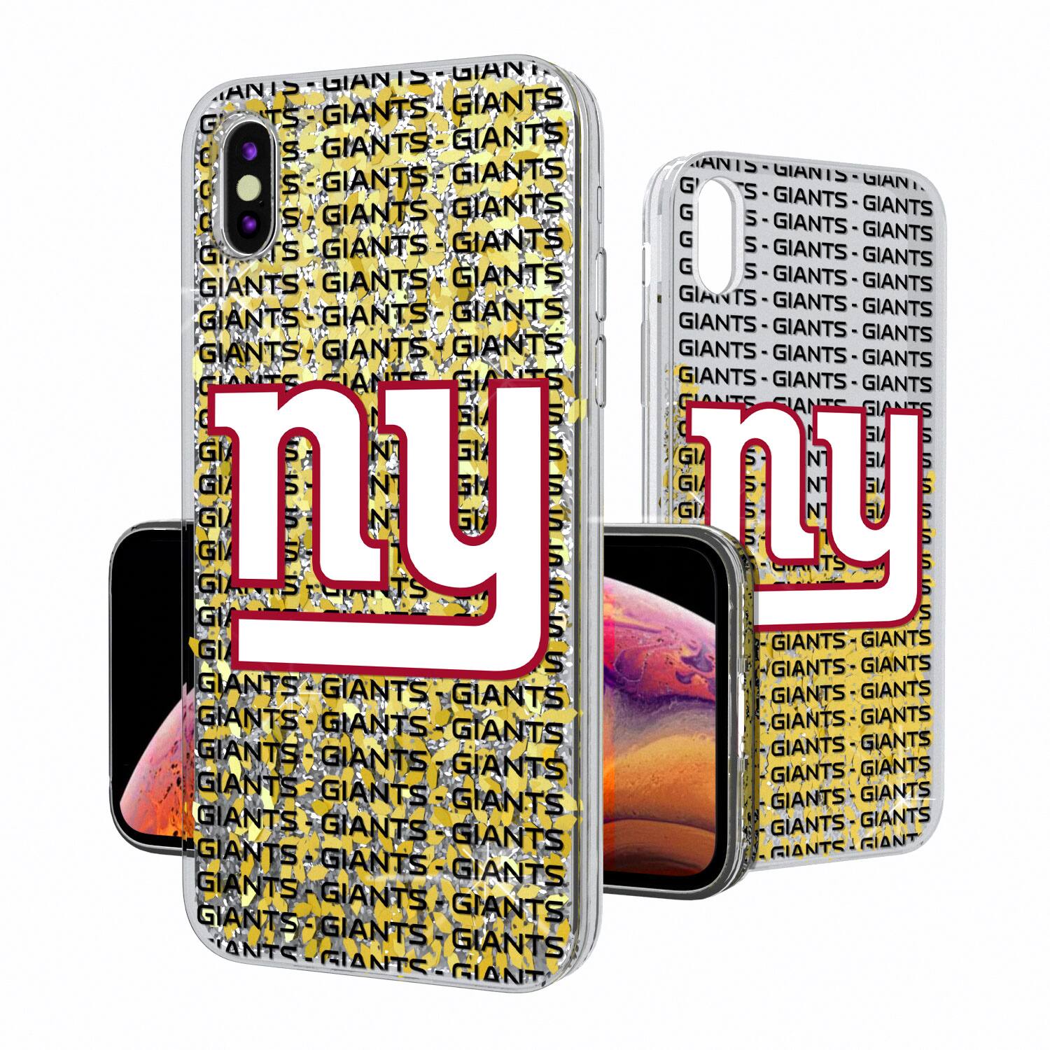 Keyscaper NFL New York Giants iPhone Text Backdrop Design Glitter Case ...