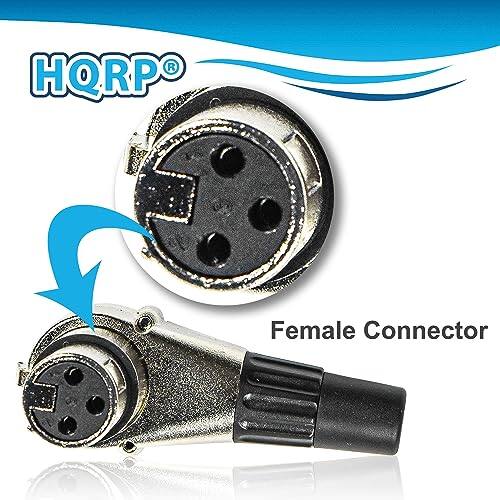HQRP 3 Pin XLR Right Angle Female Connector Adjustable 7 Position Mic ...