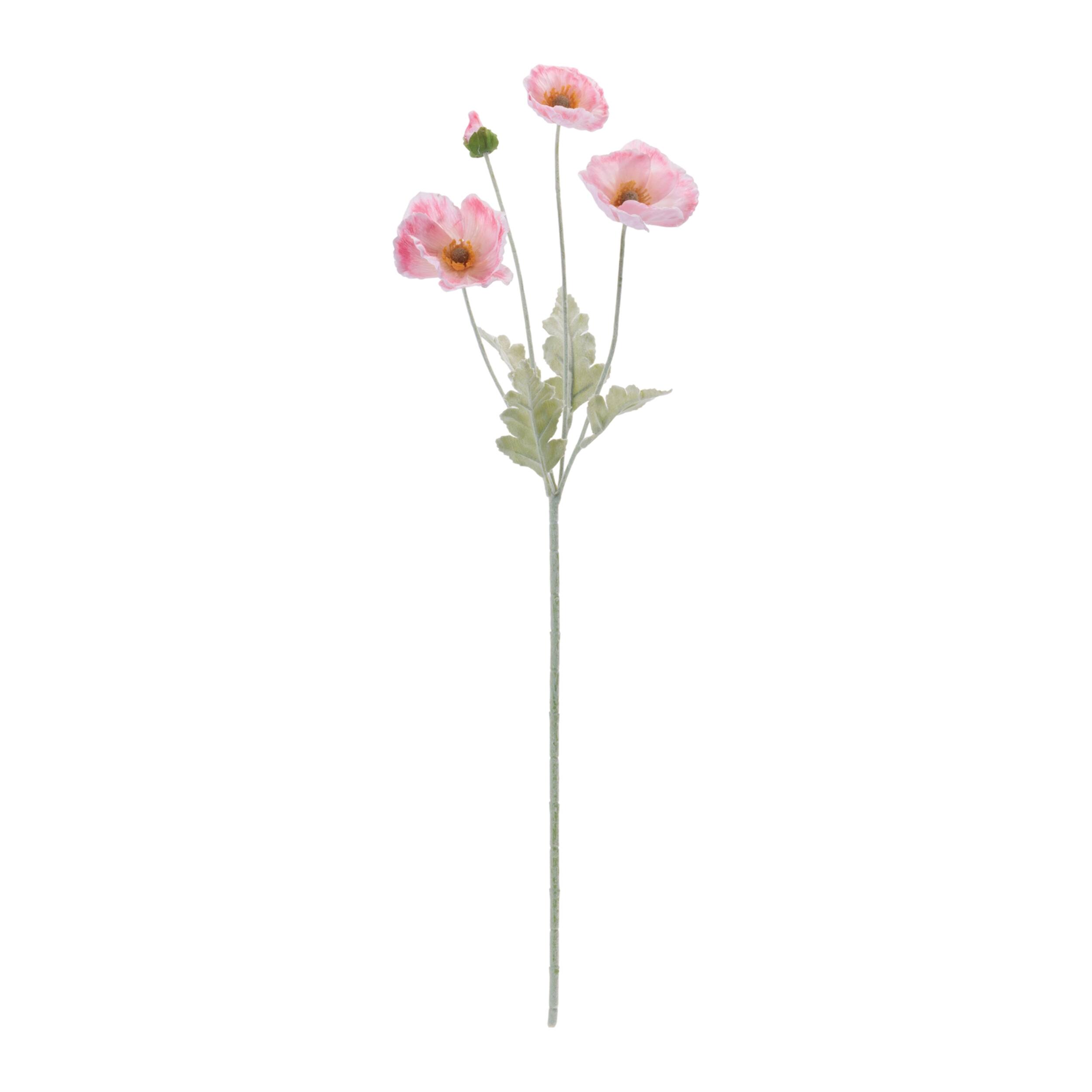 BreeBe Poppy Floral Spray (Set of 6) Pink, Green 96924DS - Best Buy