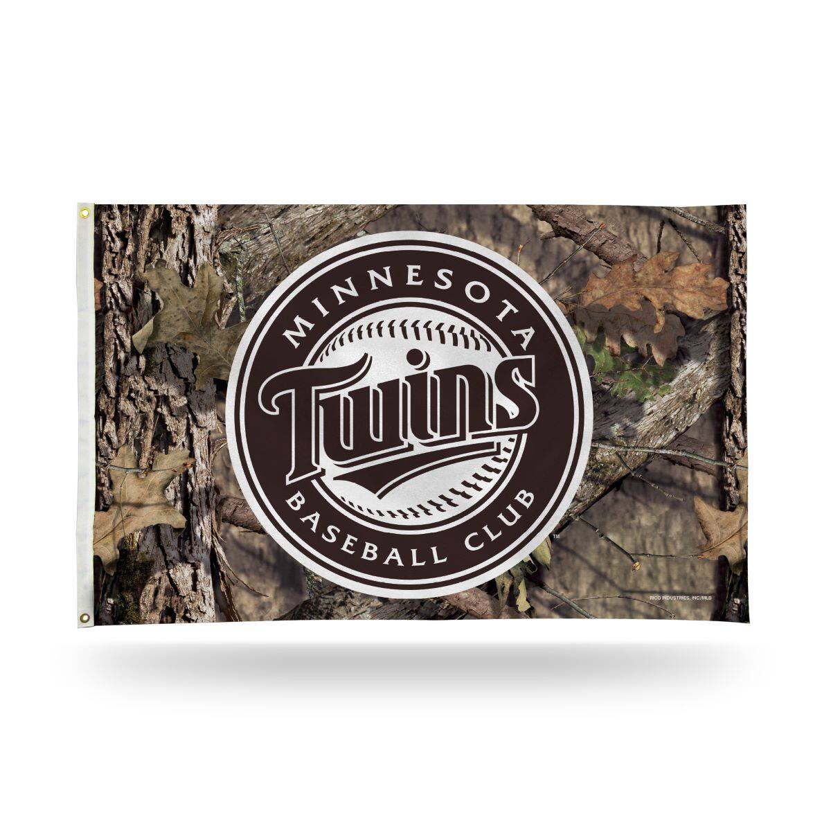 Rico Industries Minnesota Twins Baseball Club Mossy Oak Camo Design 3x5 ...