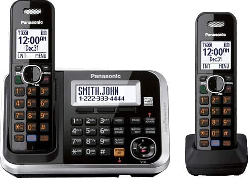 Best Buy: Panasonic DECT 6.0 Expandable Cordless Phone System with Digital Answering System KX ...
