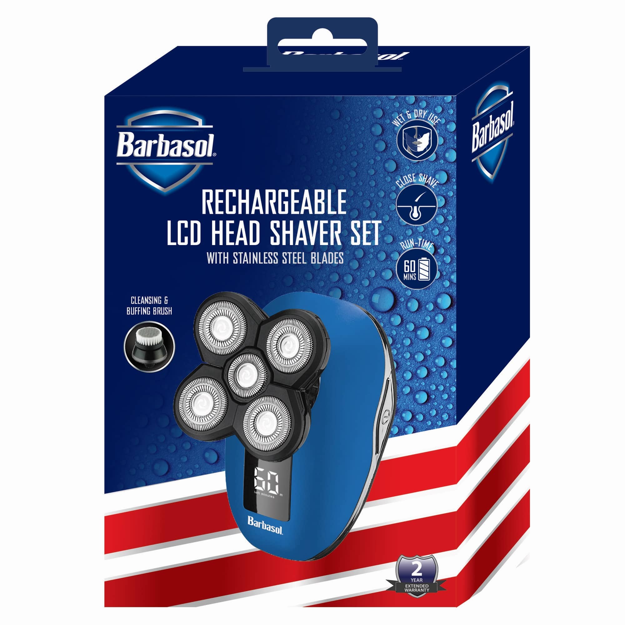 Customer Reviews: Barbasol Rechargeable LCD 5 Head Wet/Dry Electric ...