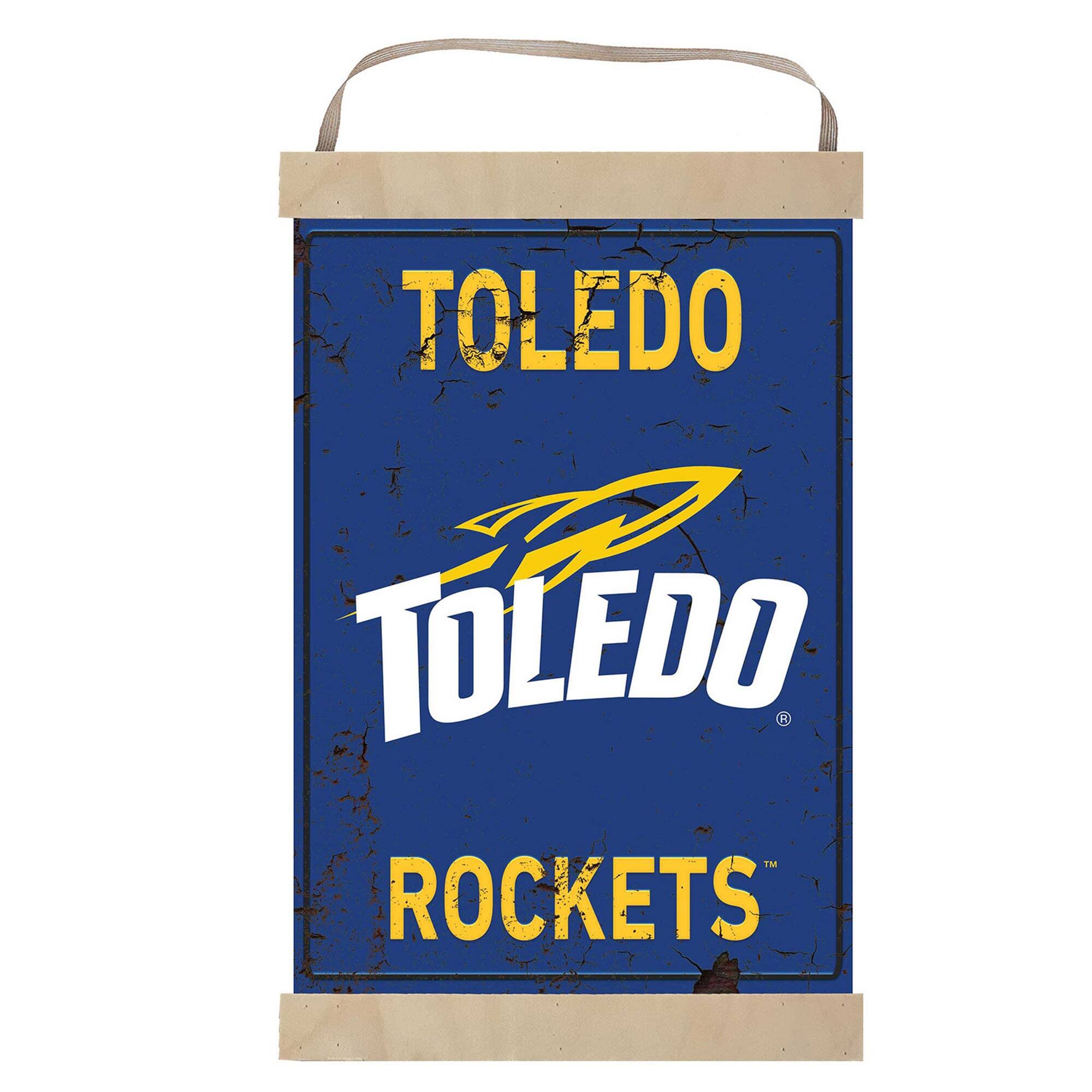 Jardine Toledo Rockets Reversible Retro Logo Banner Sign Blue 200836404 ...
