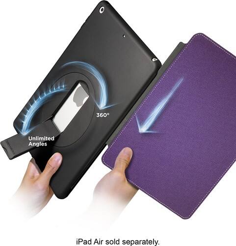Best Buy: ZeroChroma Folio Slide Case for Apple® iPad® Air Purple/Black ...