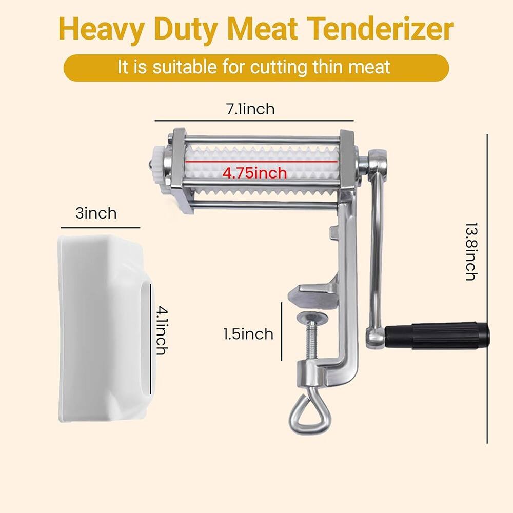 PARKER SLATER Heavy Duty Manual Meat Tenderizer, Steak Cuber, Clamp On ...