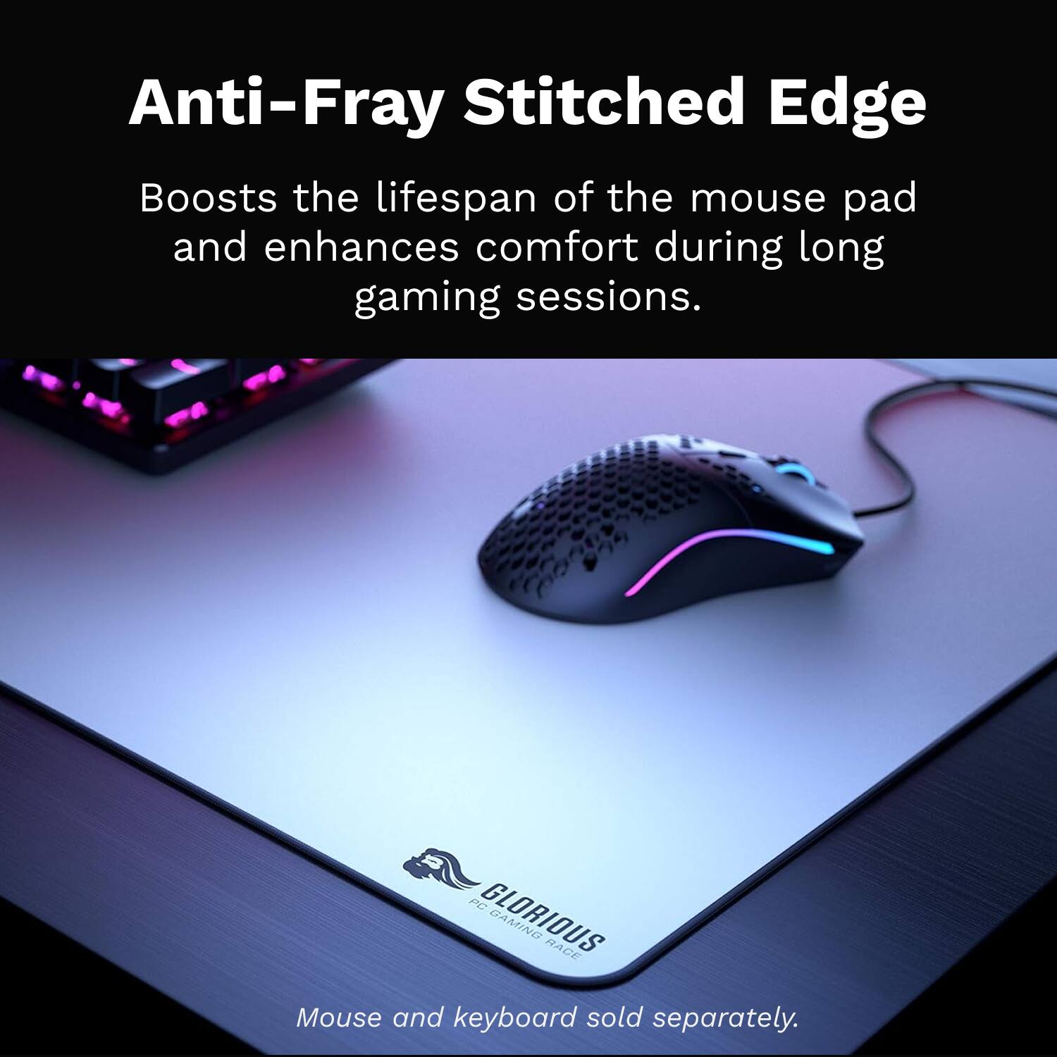 Glorious Heavy Stitched Edge Cloth Gaming Mouse Pad with Washable ...