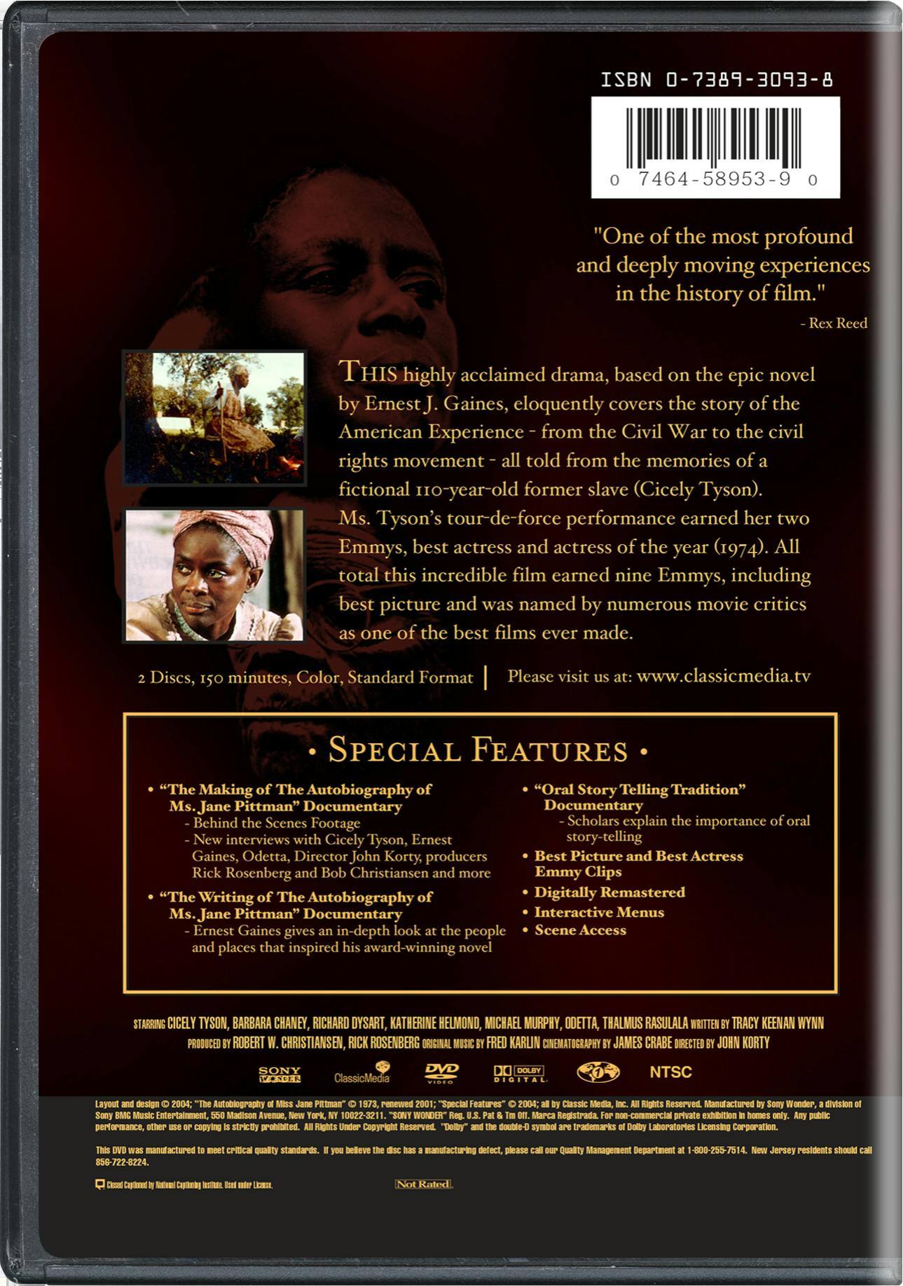 The Autobiography of Miss Jane Pittman (30th Anniversary Edition) [DVD ...