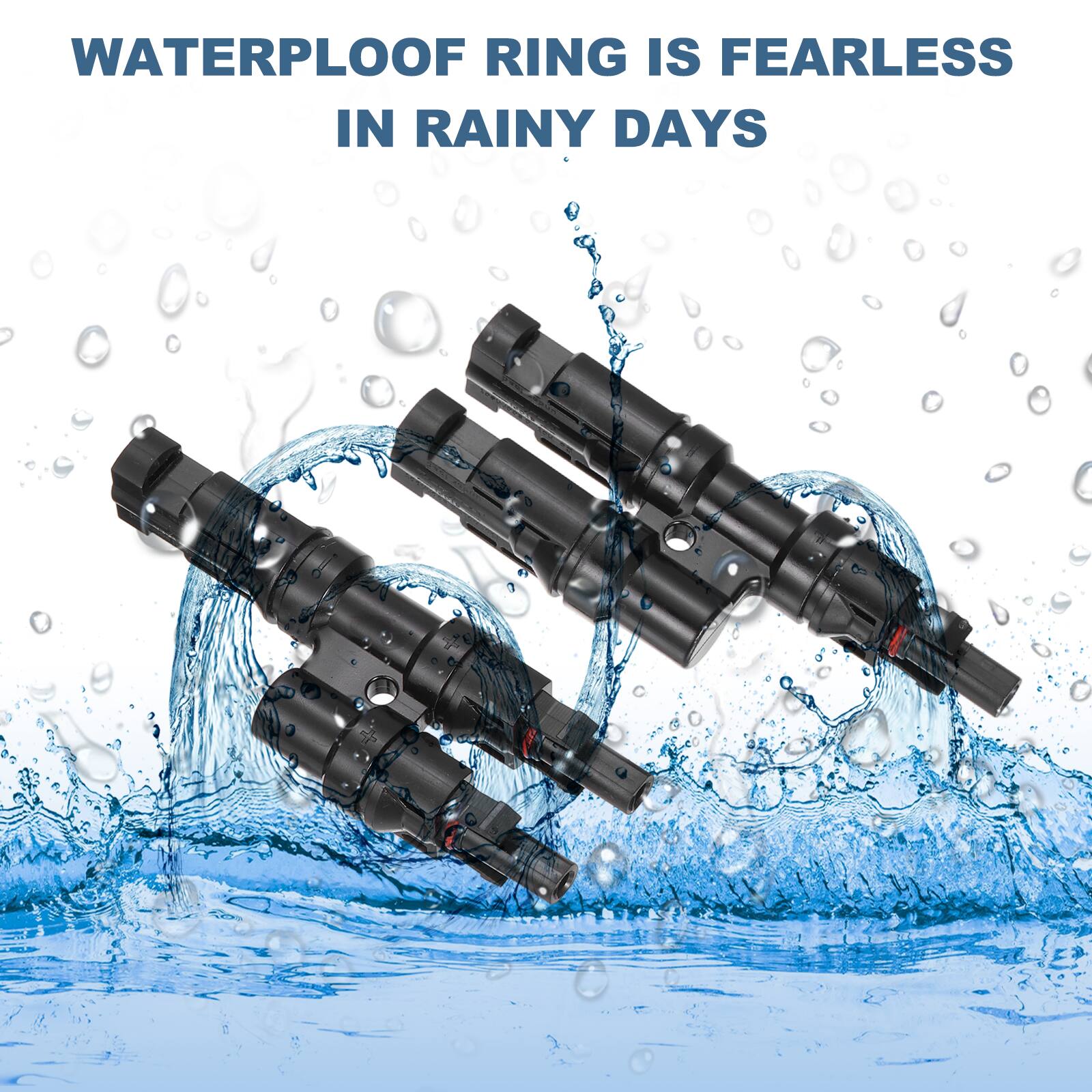 Unique Bargains A Pair T Shaped Branch Connector 1 to 2 Male/Female for ...