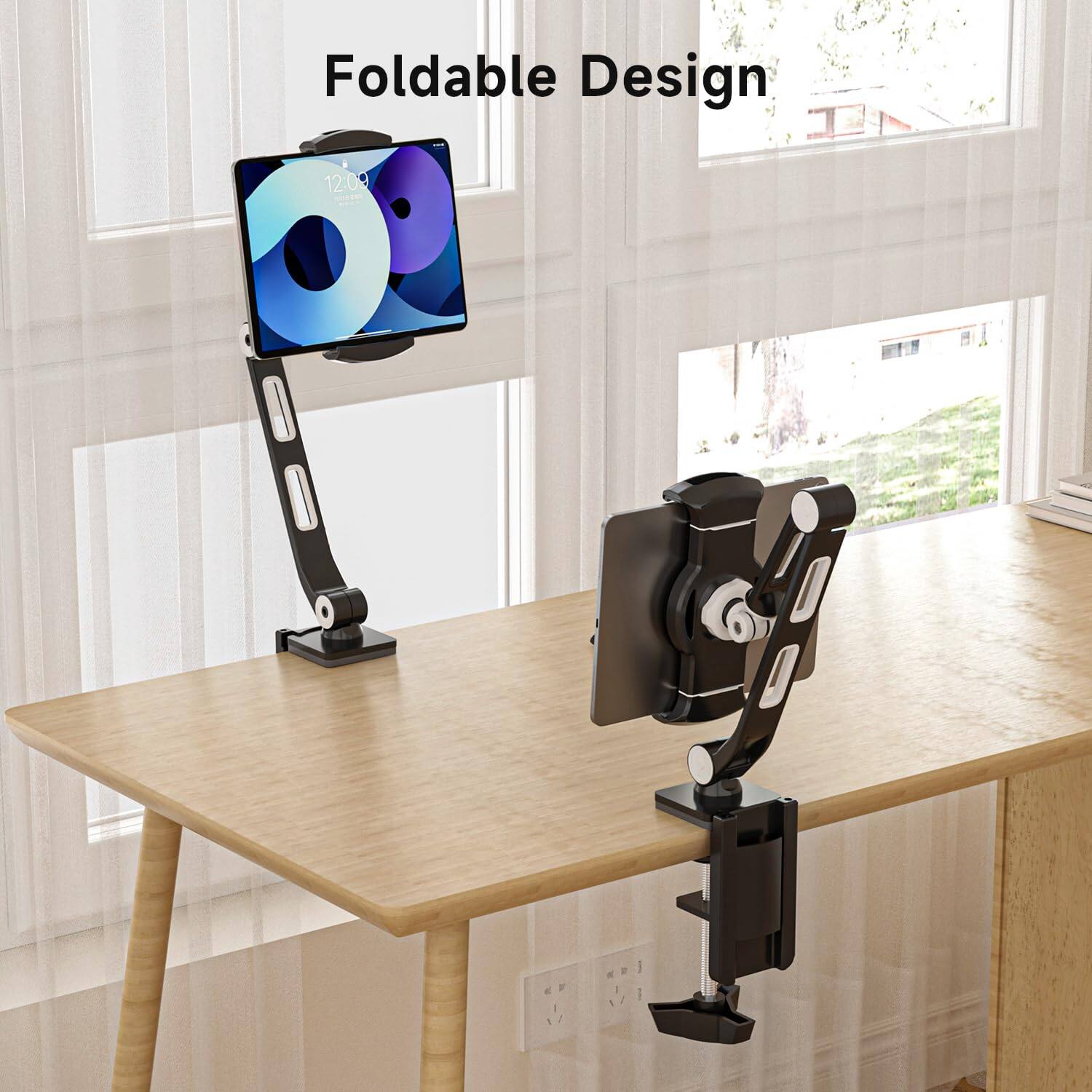 PO3TICJUNKI3 Aluminum Alloy Cell Phone Desk Mount Stand 360 Tablet And ...