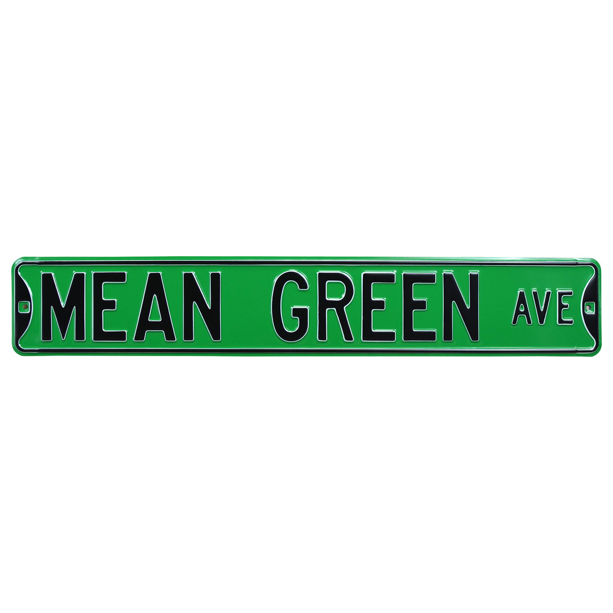 Authentic Street Signs North Texas Mean Green 6'' x 36'' Steel Street ...