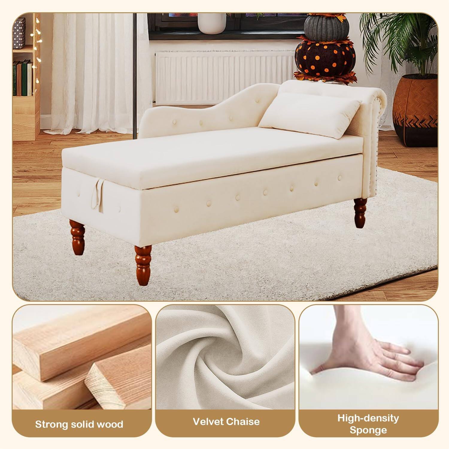 Trinkets Crazed Tufted Upholstered Velvet Rolled Arm Chaise Lounges ...