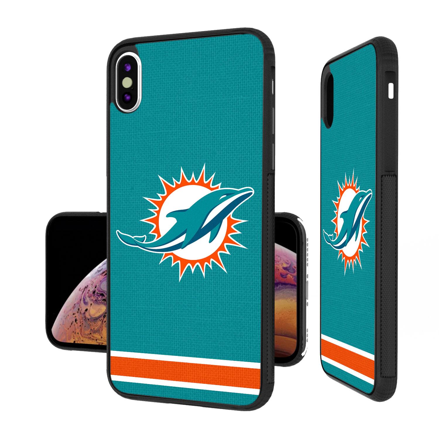 Keyscaper NFL Miami Dolphins iPhone Stripe Design Bump Case Multicolor ...