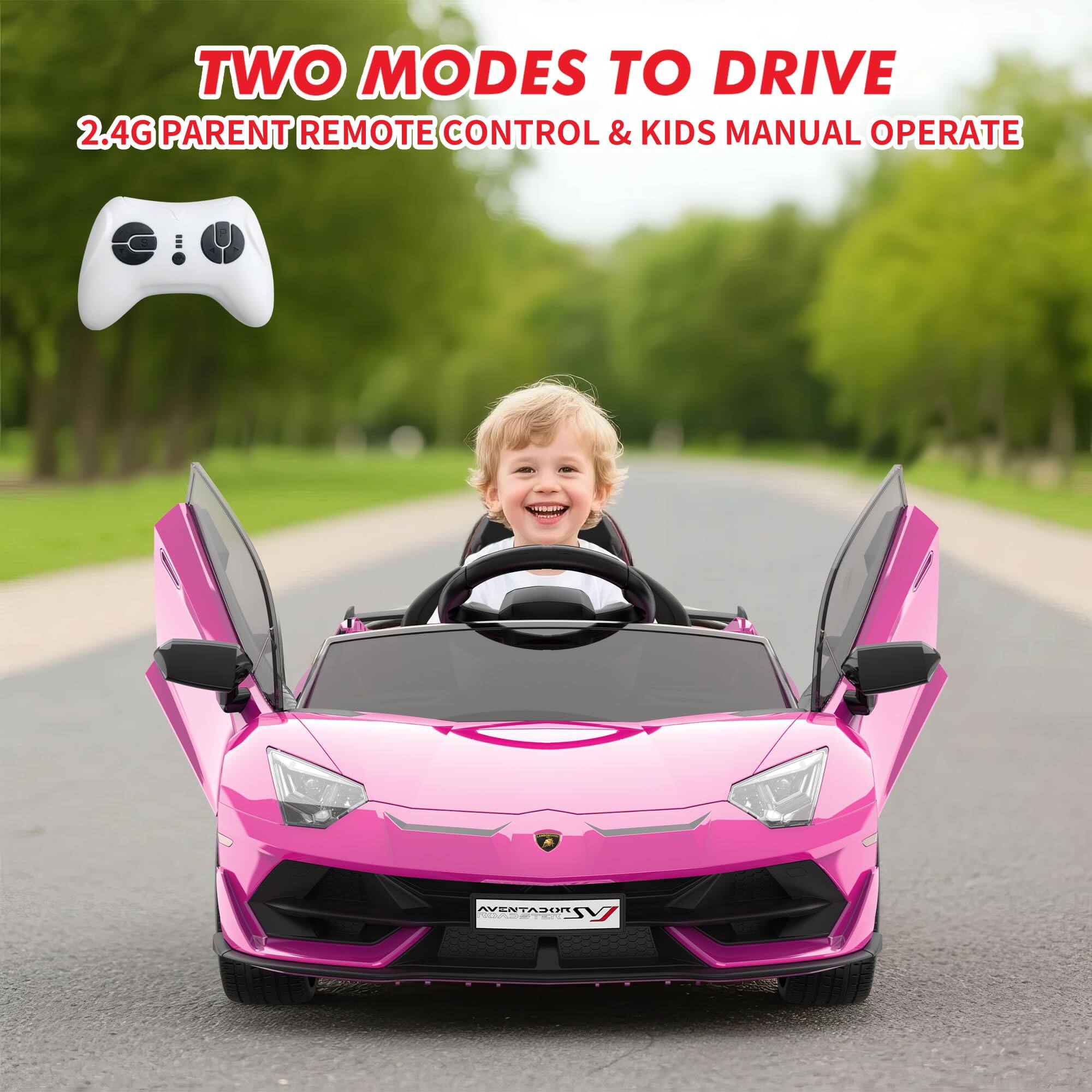 GARVEE new Licensed Lamborghini 12V Electric Ride On Car Parent Remote ...