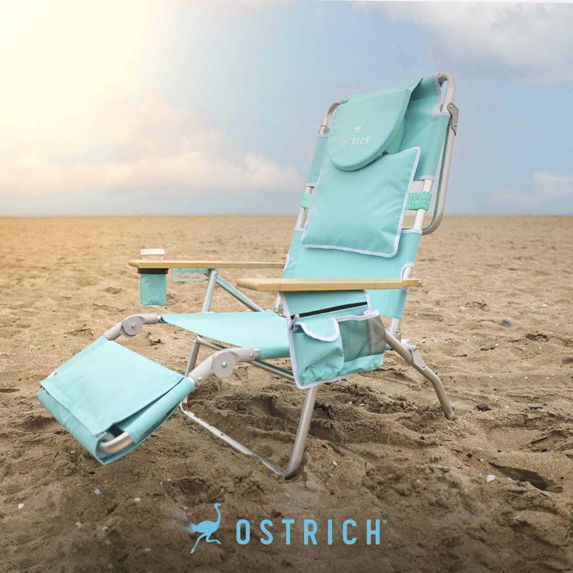 Ostrich Deluxe 3N1 Lightweight Outdoor Lawn Beach Lounge Chair w ...