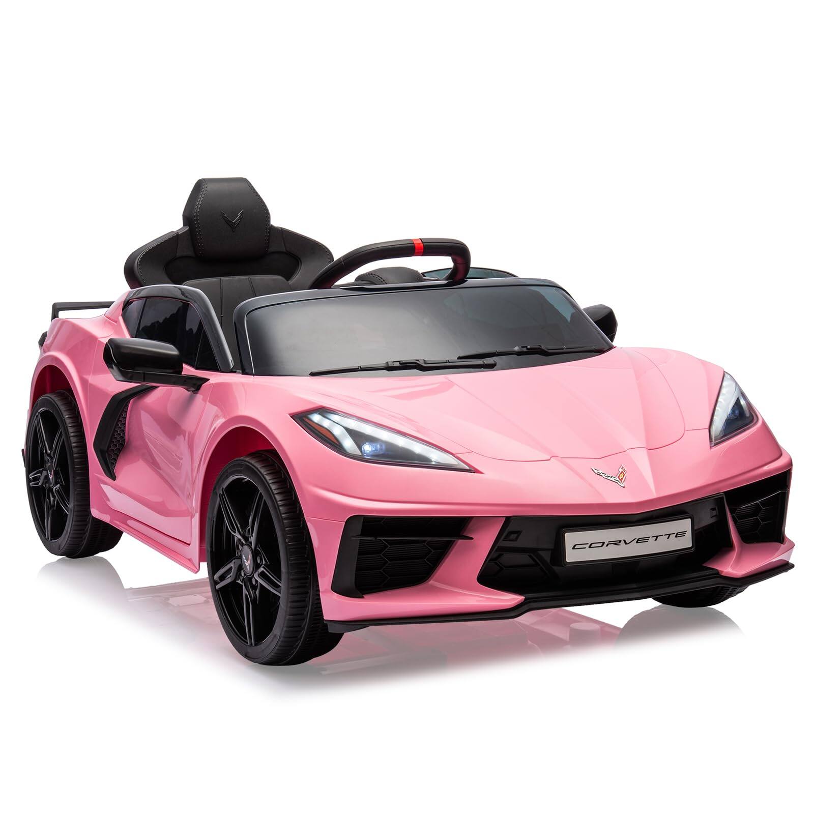 GARVEE 12V Licensed Corvette Kids Electric Car | Parent Remote, Dual ...
