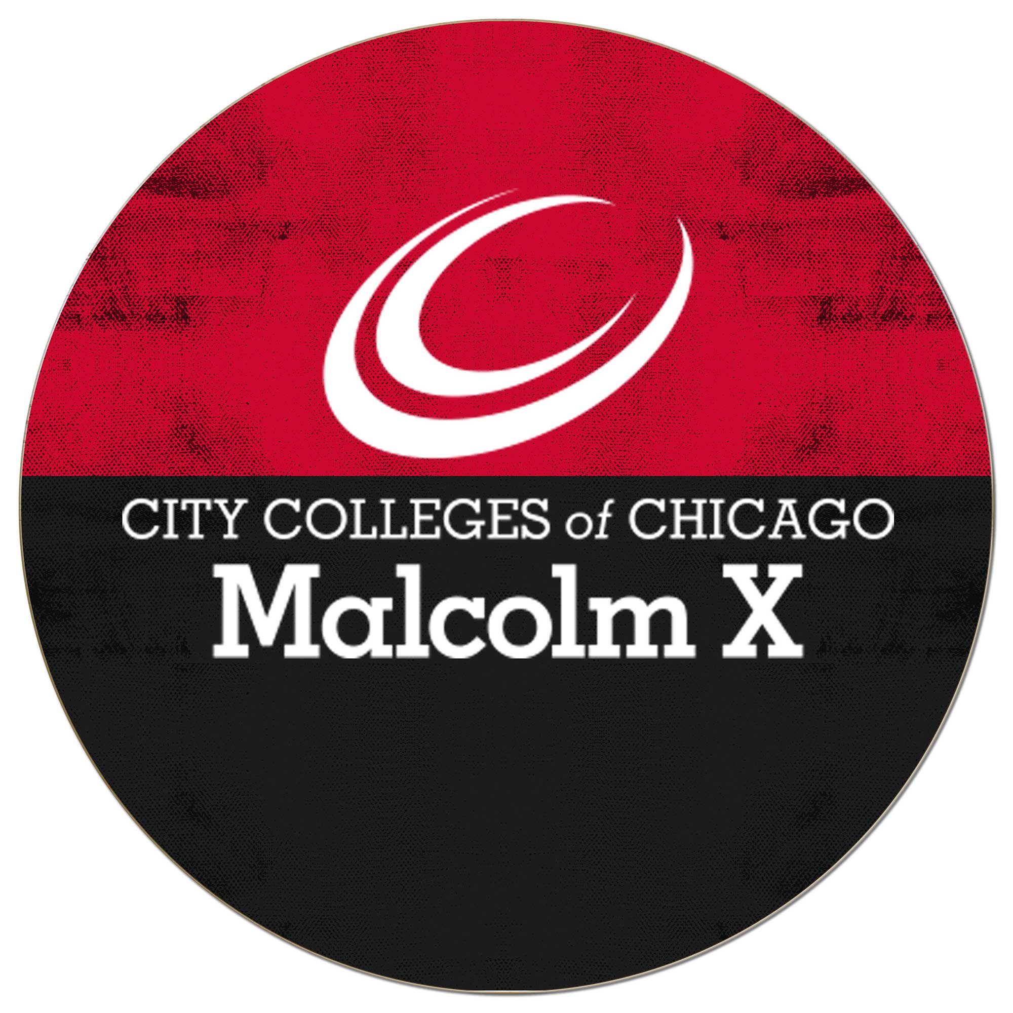 Jardine Malcolm X College Hawks 20'' x 20'' Retro Logo Circle Sign Red ...