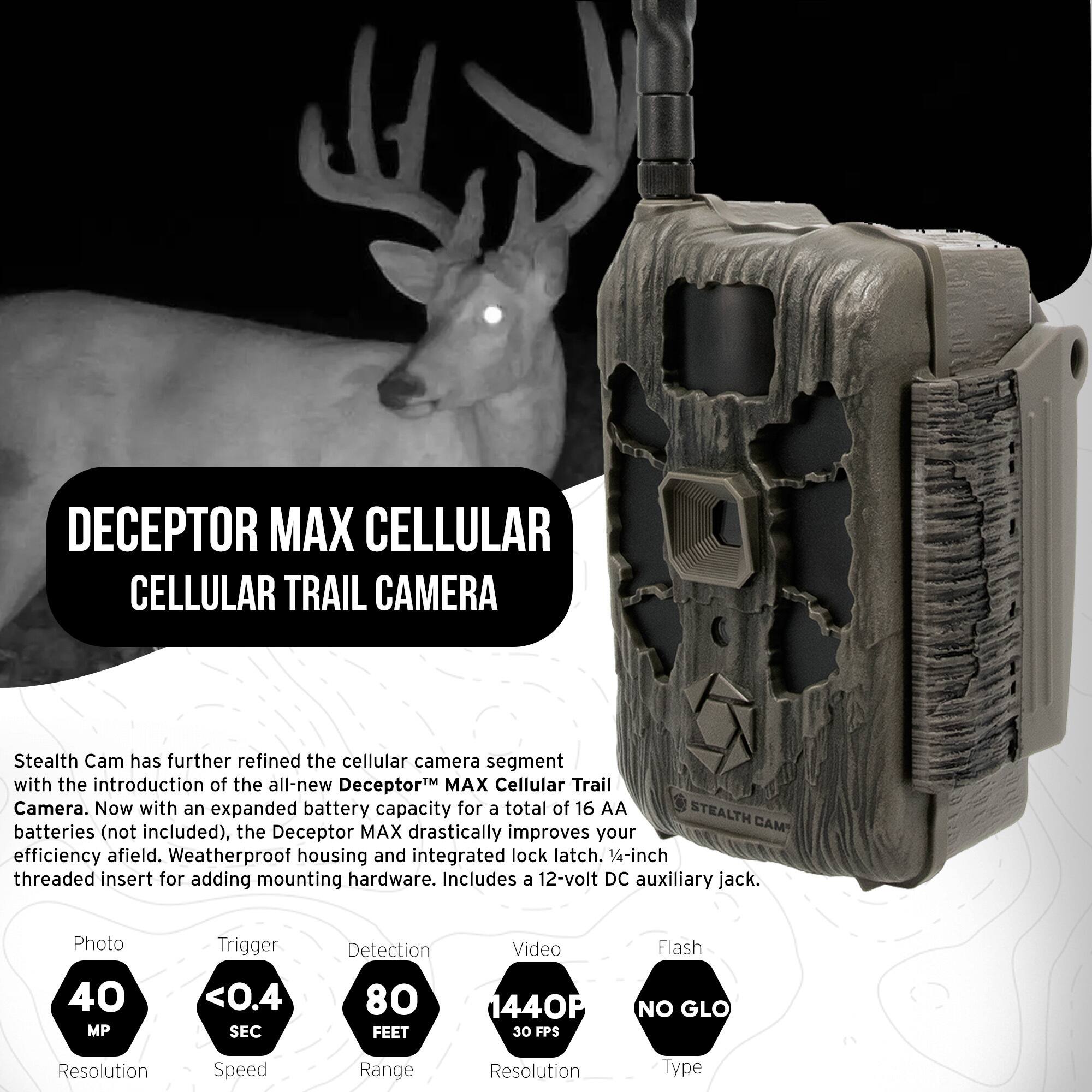 Stealth Cam 40MP Deceptor Max Cellular Trail Camera with Card Viewer ...