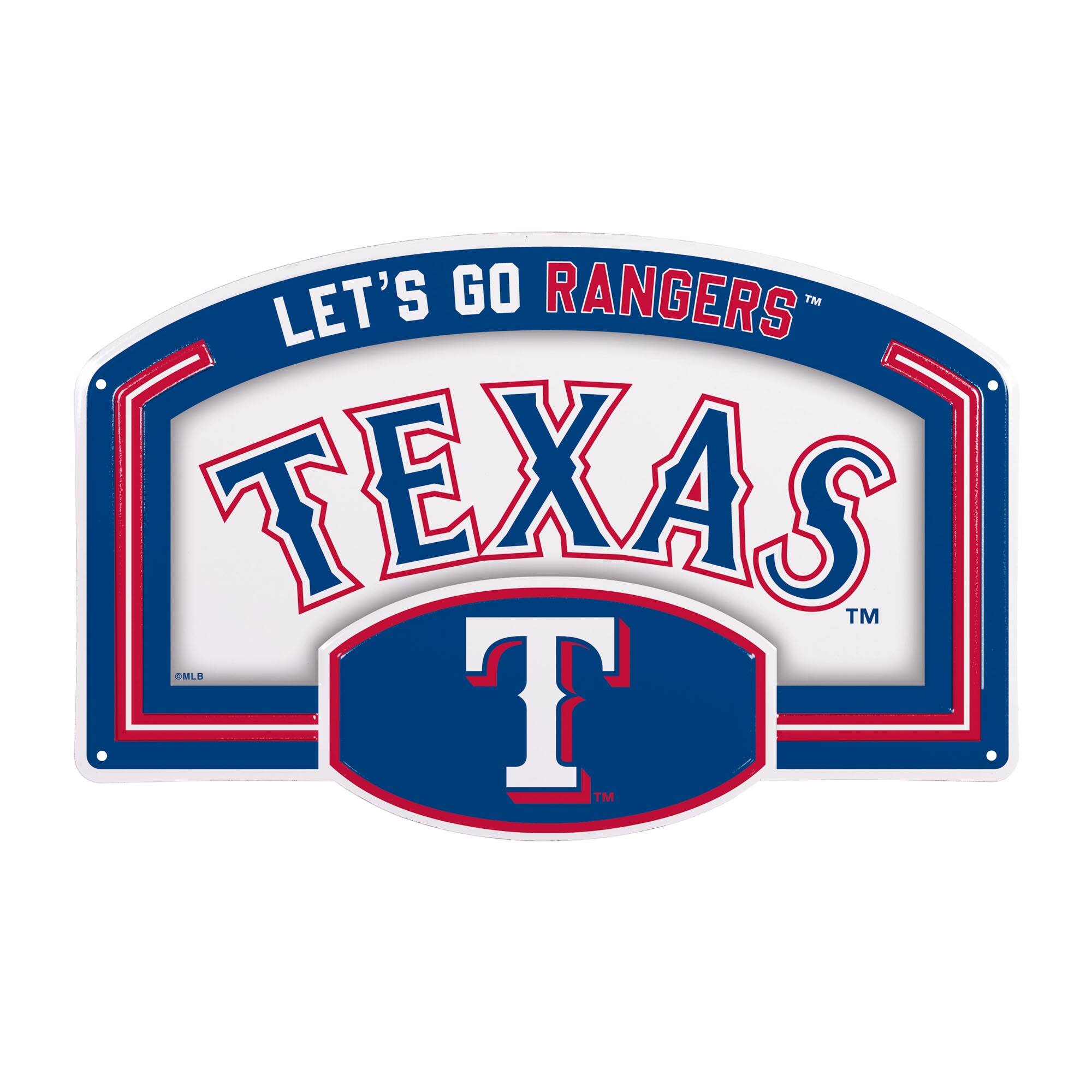 Evergreen Enterprises Texas Rangers 11" x 17" Embossed USA Steel Buckle ...