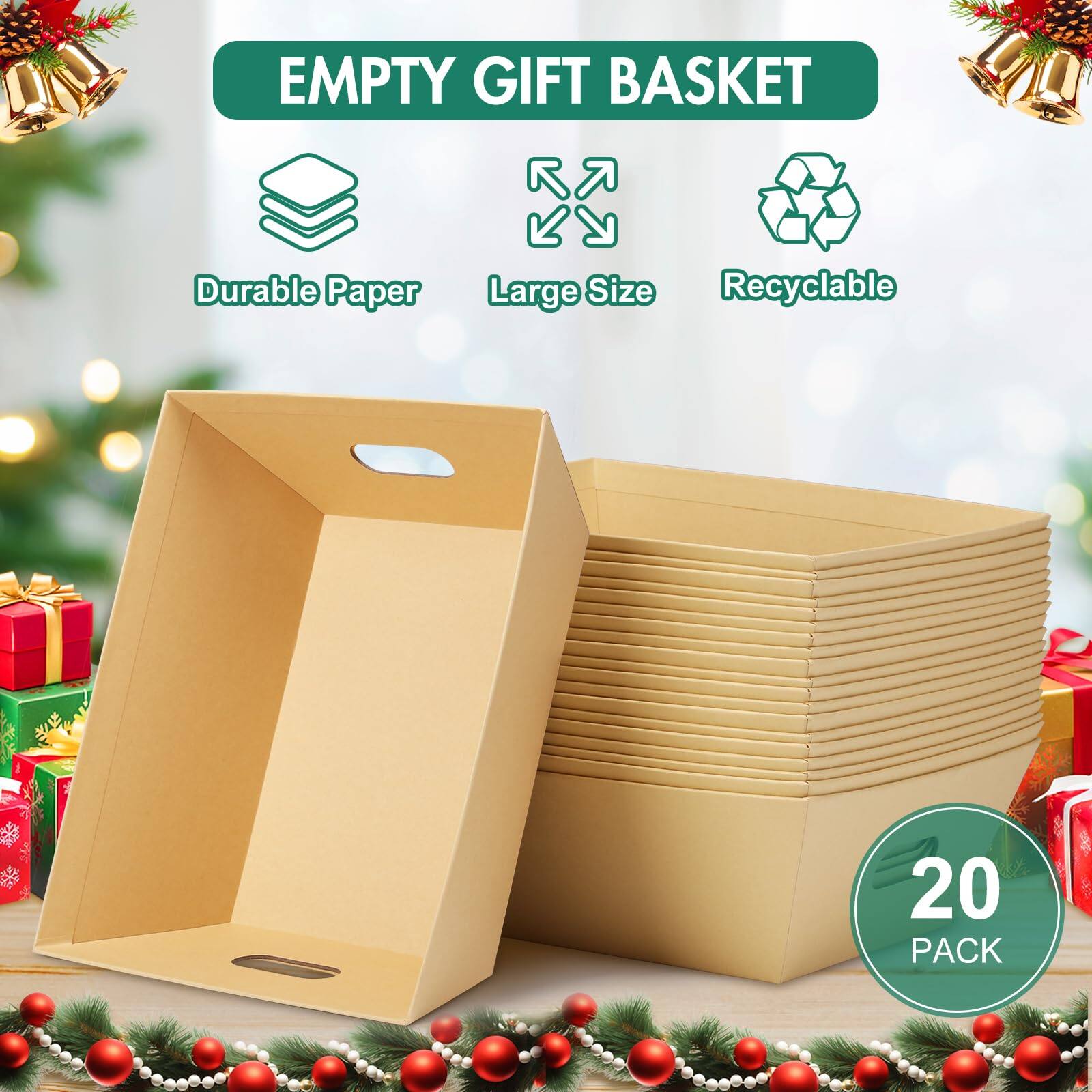 Paradigms Interiors Baskets For Gifts Empty "thick Gift Basket With 20 ...