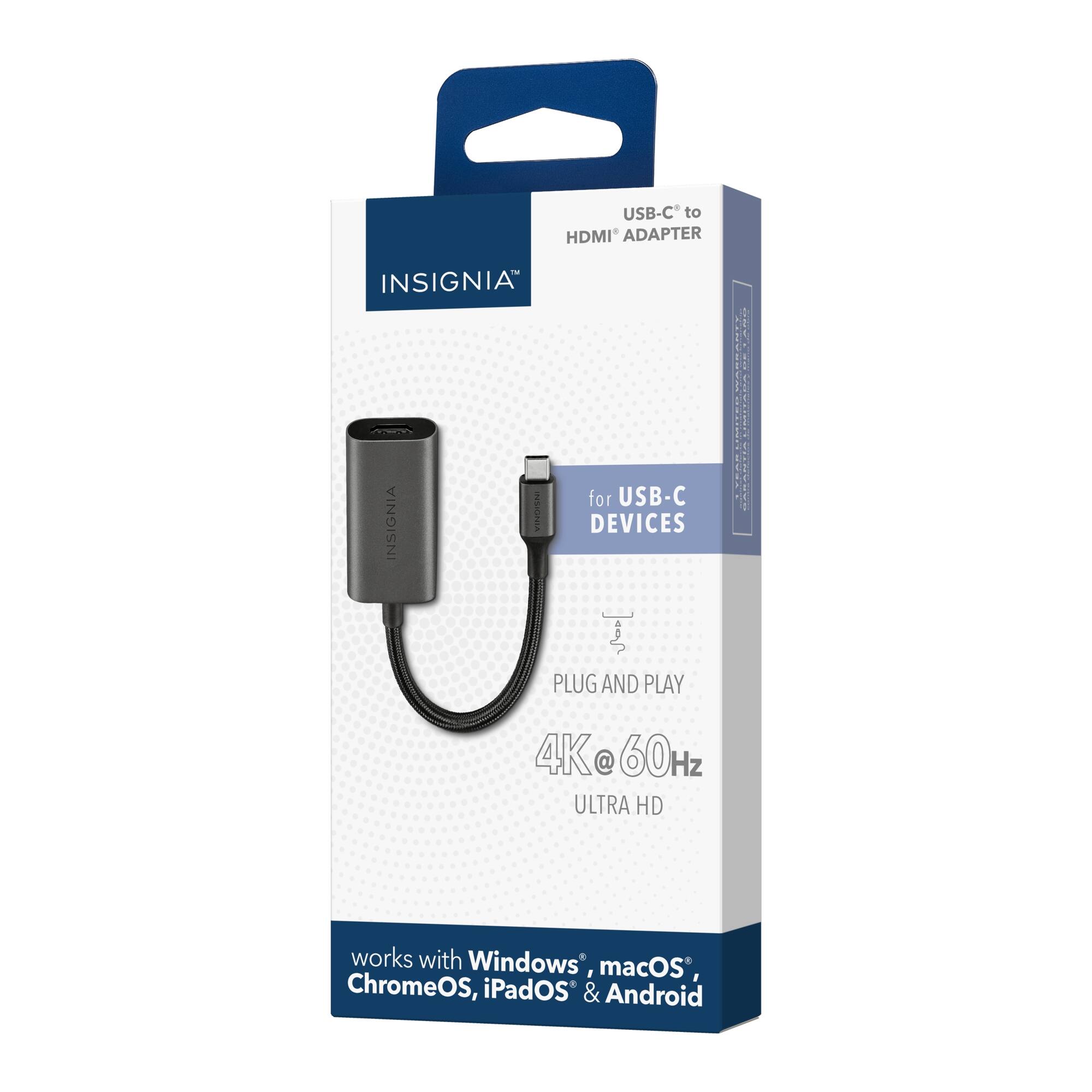 Insignia™ USB C to HDMI Adapter Black NS-PA3CHD - Open Box - Best Buy