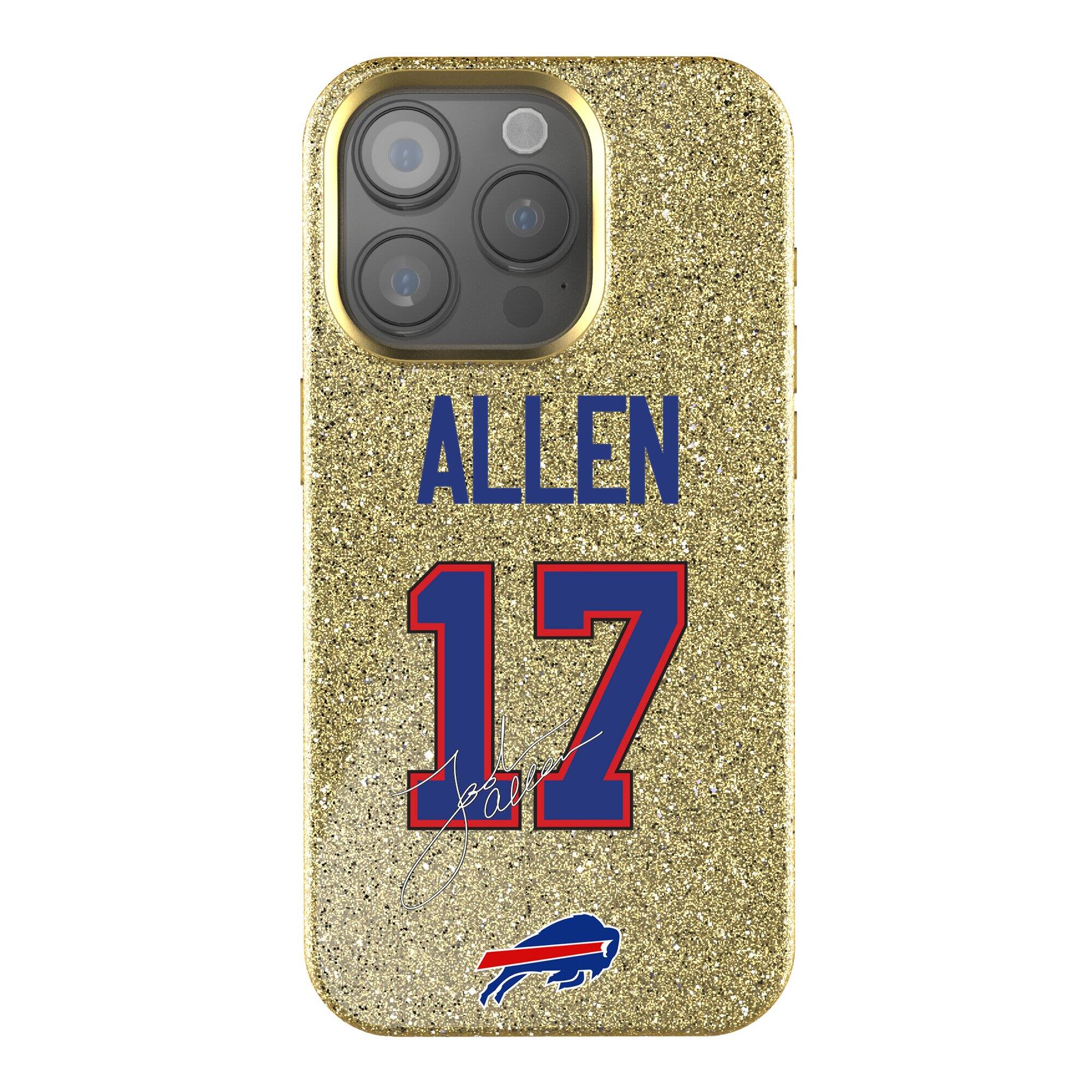 Keyscaper NFL Josh Allen Buffalo Bills Bling iPhone Case 16 Pro Gold ...