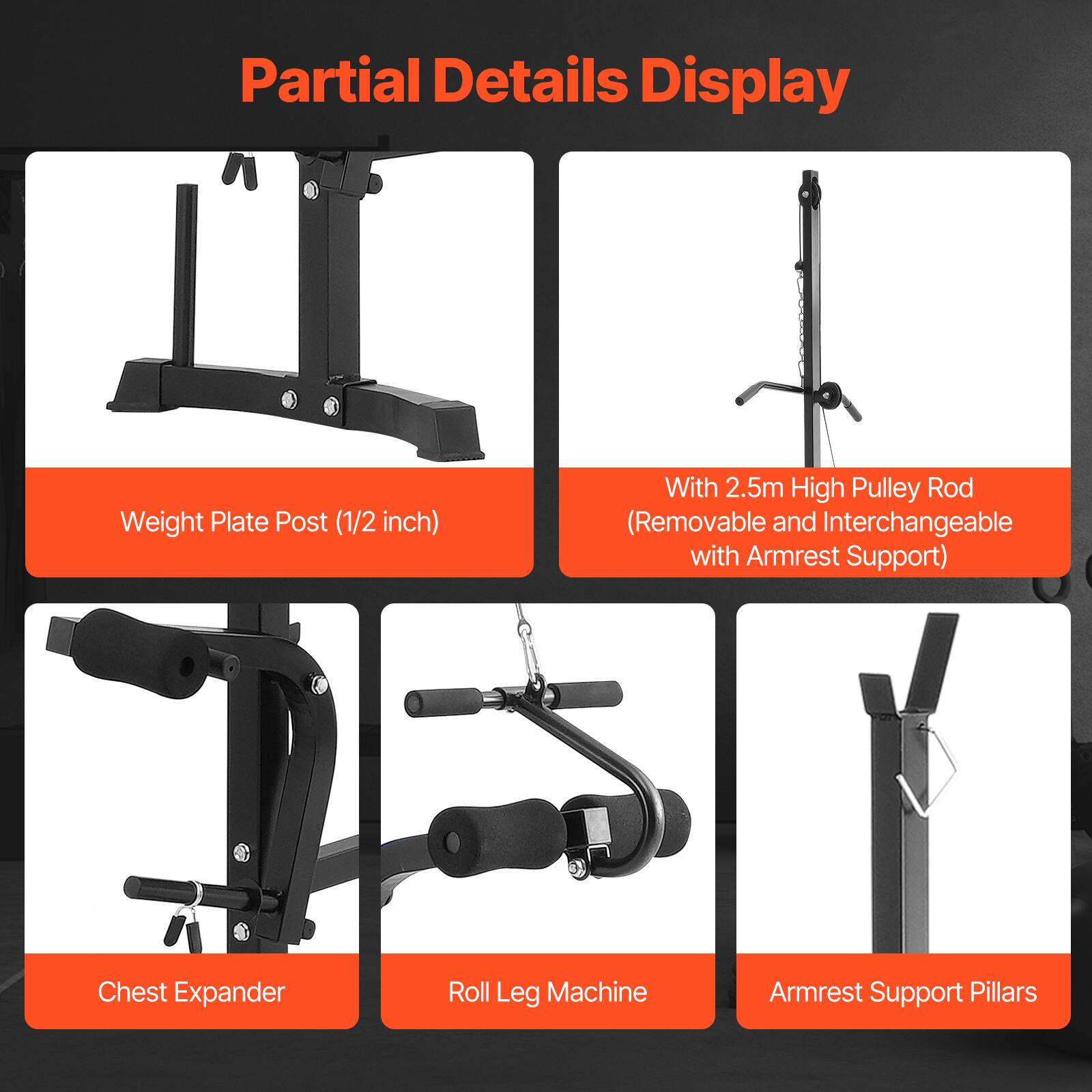 VEVOR Weight Bench, Multi Functional Adjustable Bench, 600lbs Exercise ...