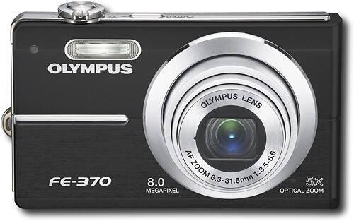 Best Buy: Olympus 8.0-Megapixel Zoom Digital Camera Black FE-370