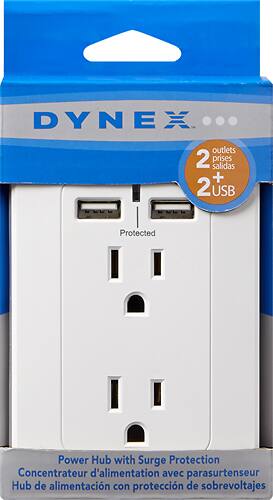 Best Buy: Dynex™ 2-Outlet Surge Protector Multi DX-PT213
